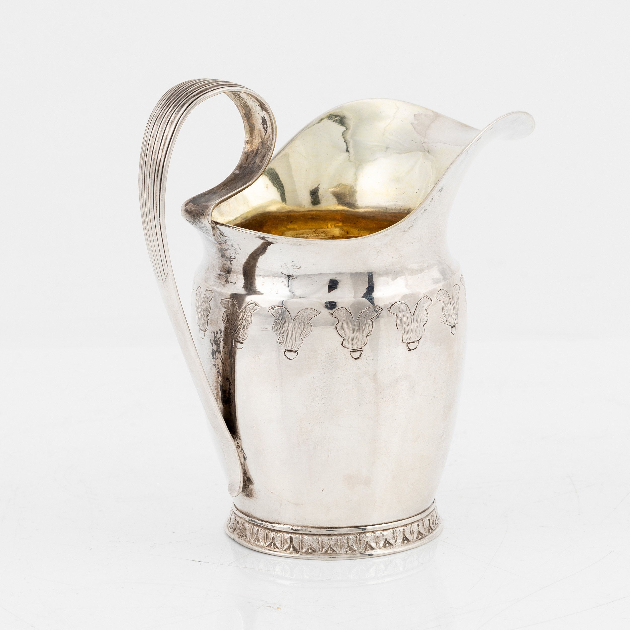 Carl Gustaf Herpel, gräddkanna, silver, Stockholm 1832. - Bukowskis