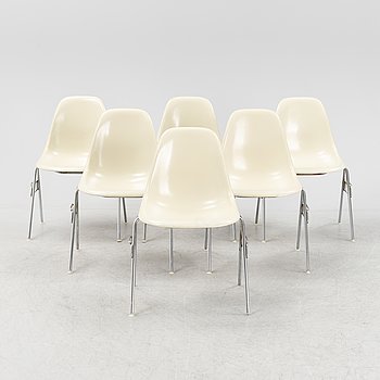 Charles & Ray Eames, stolar, 6 st, Herman Miller, 1950-/60-tal. - Bukowskis
