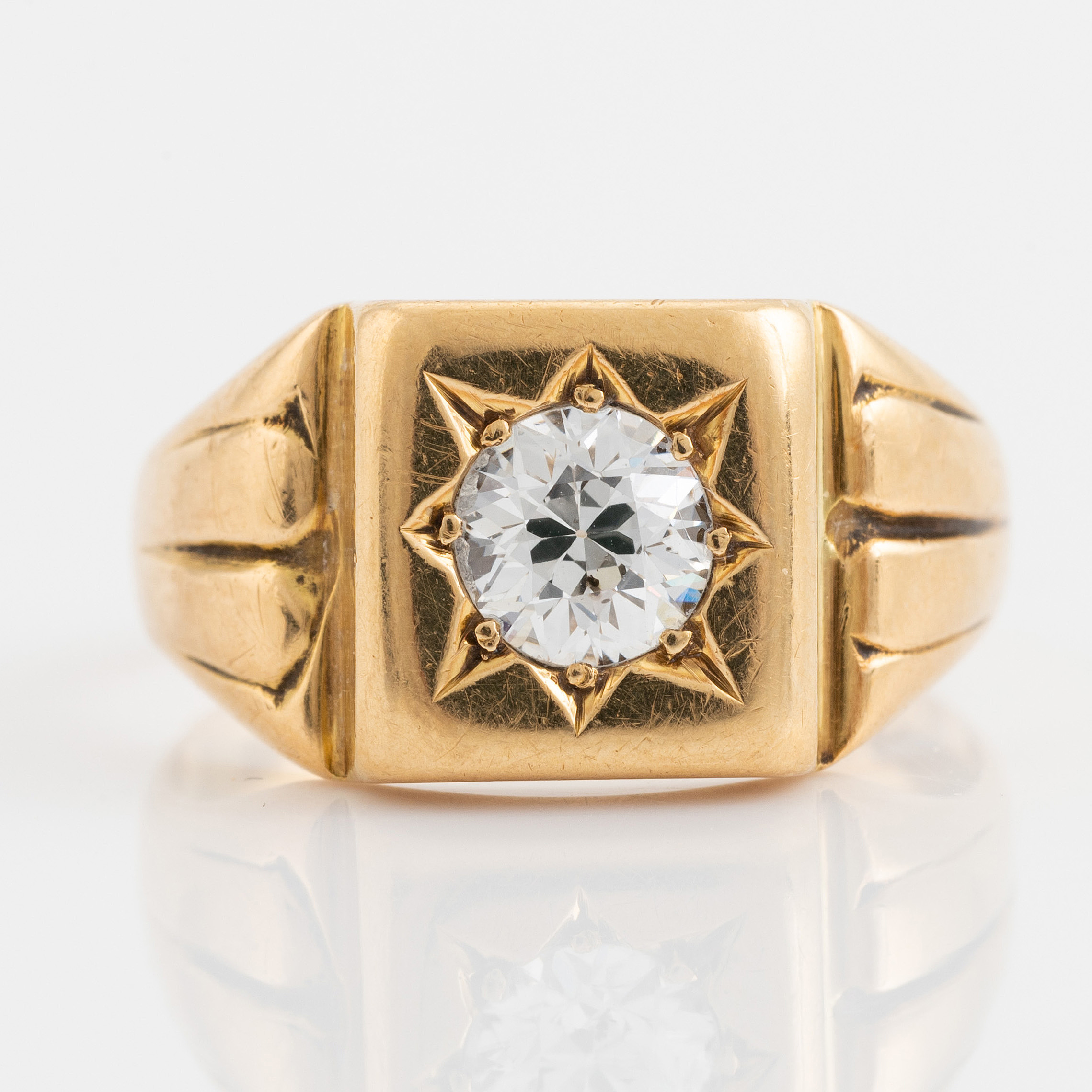 Old cut diamond ring, UK marks. - Bukowskis