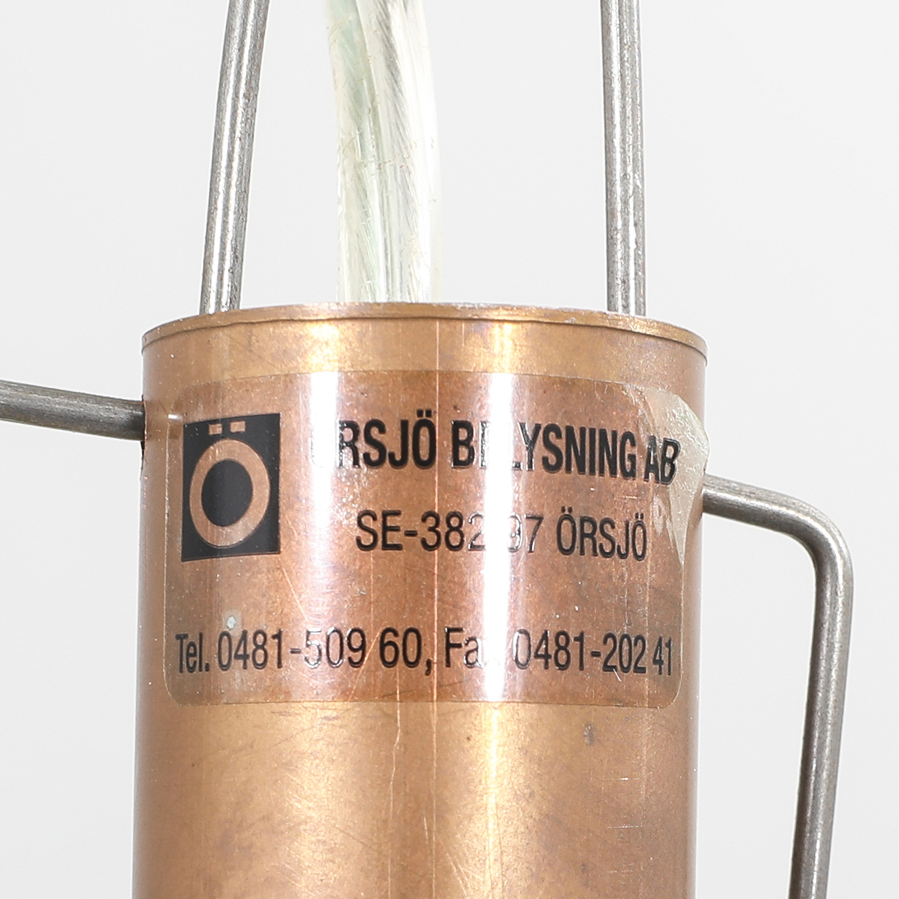 A Jonas Bohlin "Kvist" copper ceiling pendant Örsjö belysning 21st ...