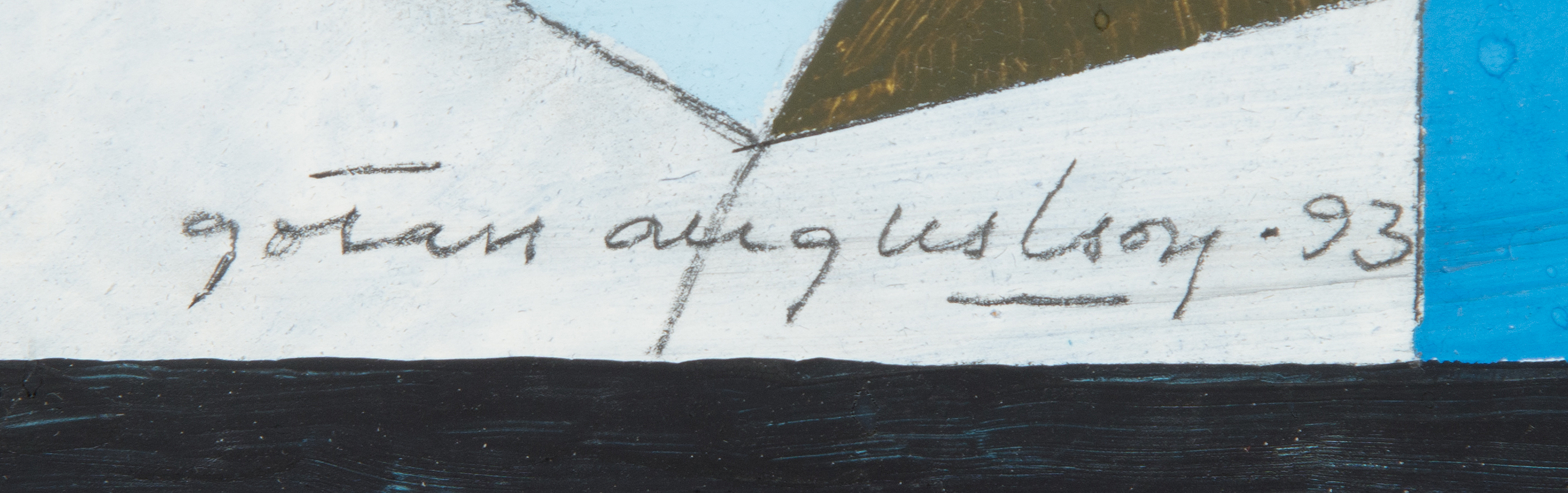 Göran Augustson, acrylic on board, signed and dated -93. - Bukowskis