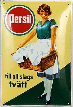 A 'Persil till all slags tvätt' advertising sign, 1920's/30's. - Bukowskis