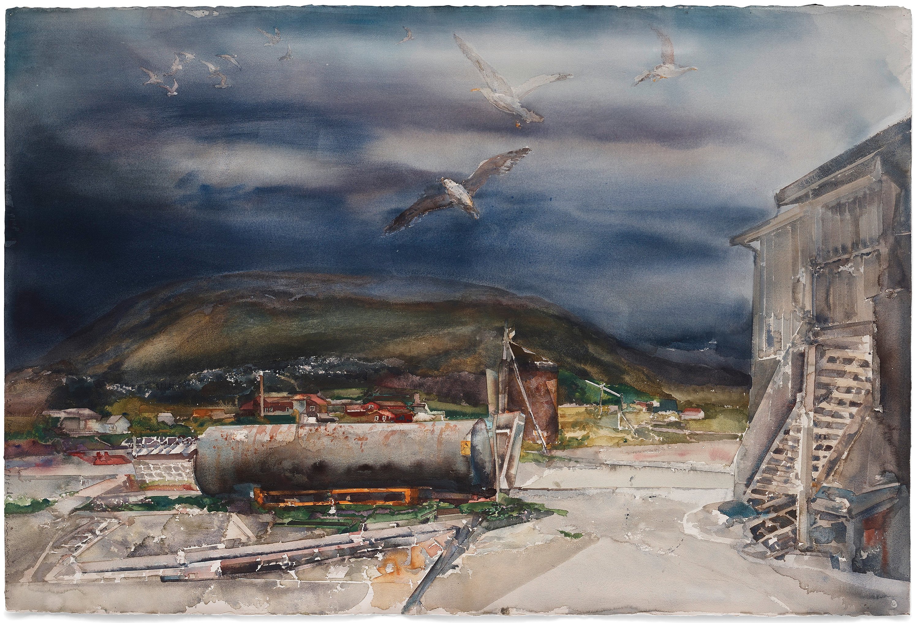 Lars Lerin, "Fra Kleppestad". - Bukowskis