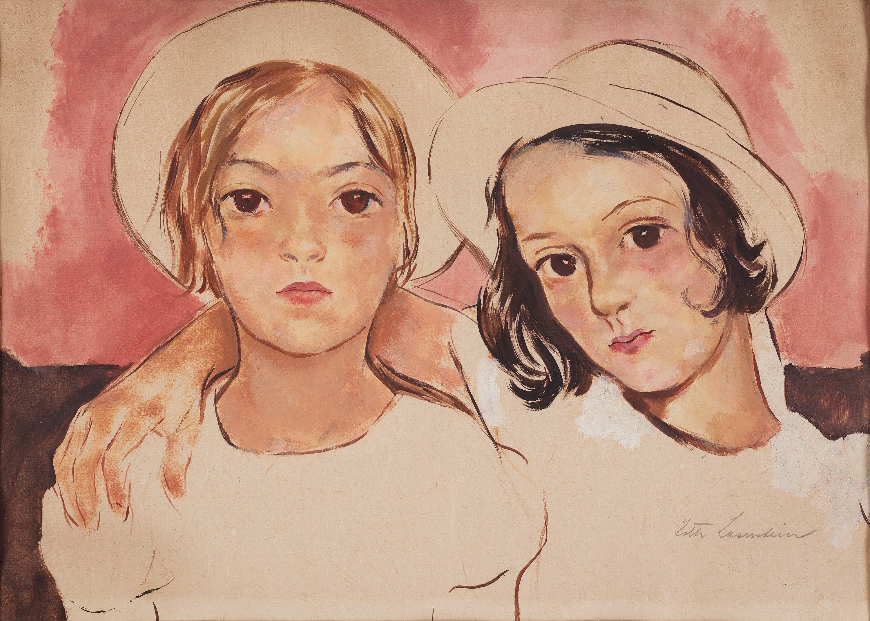 Lotte Laserstein, Two siblings (Marianne and Gunvor Bigner). - Bukowskis