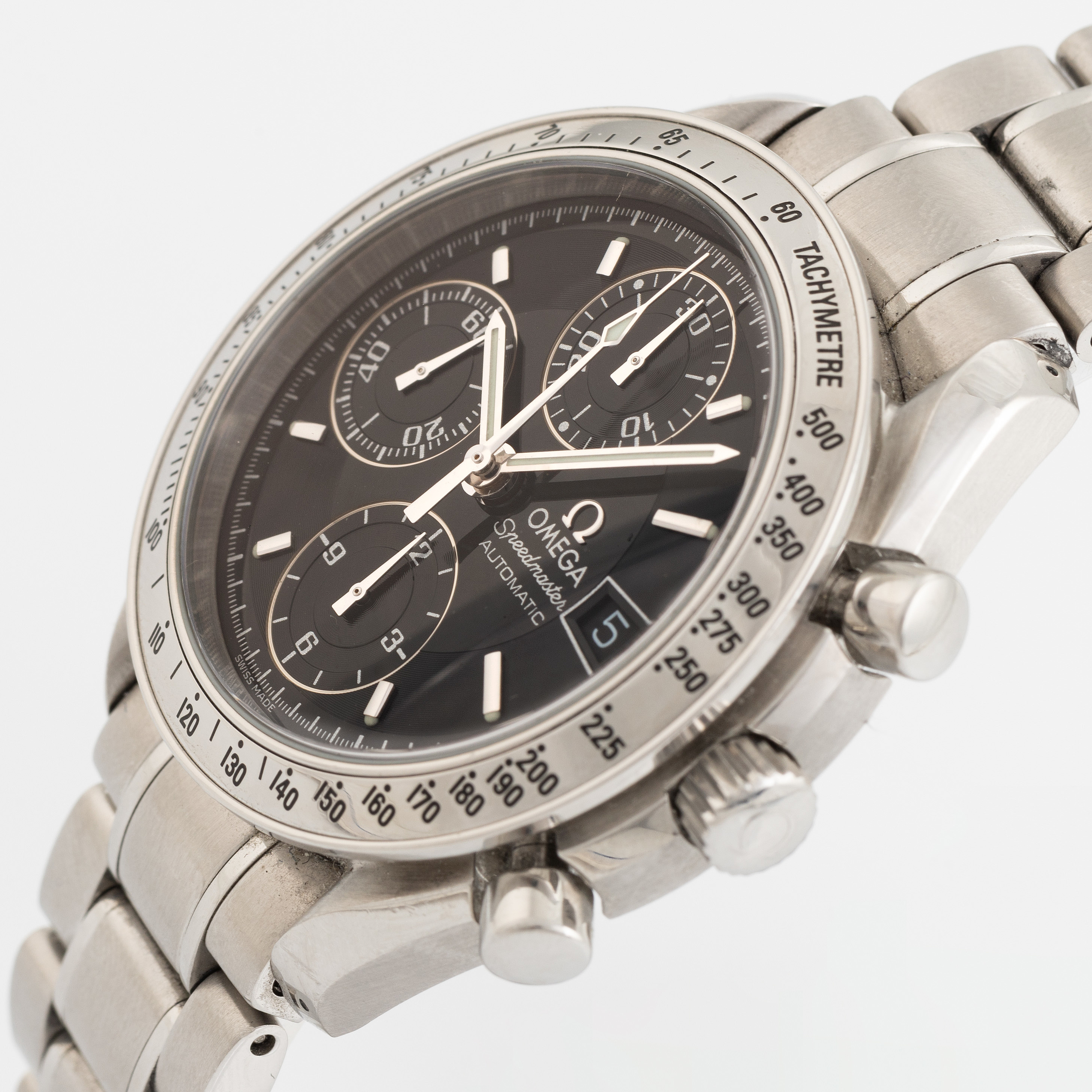 Omega, Speedmaster, Date, chronograph, wristwatch, 39 mm. - Bukowskis