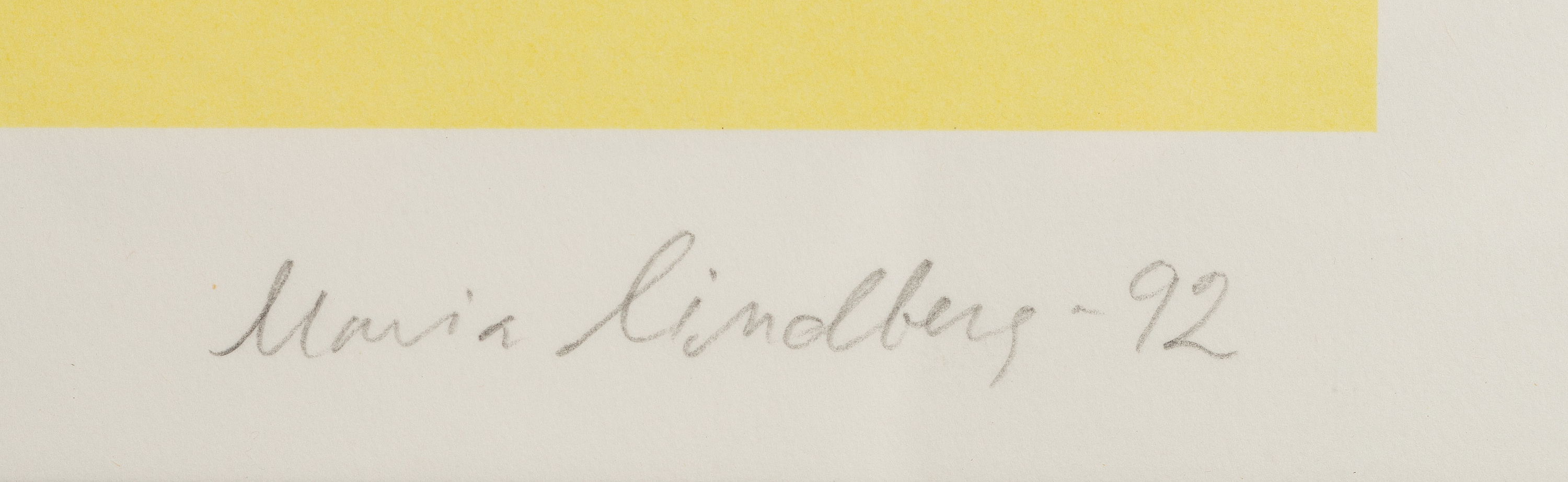 Maria Lindberg, lithograph in colours, 1992, signed 93/100. - Bukowskis