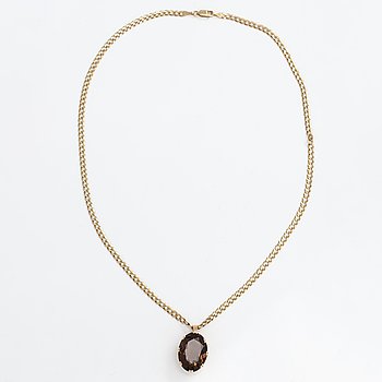 Halsband, 14K och 10K guld, rökkvarts. - Bukowskis