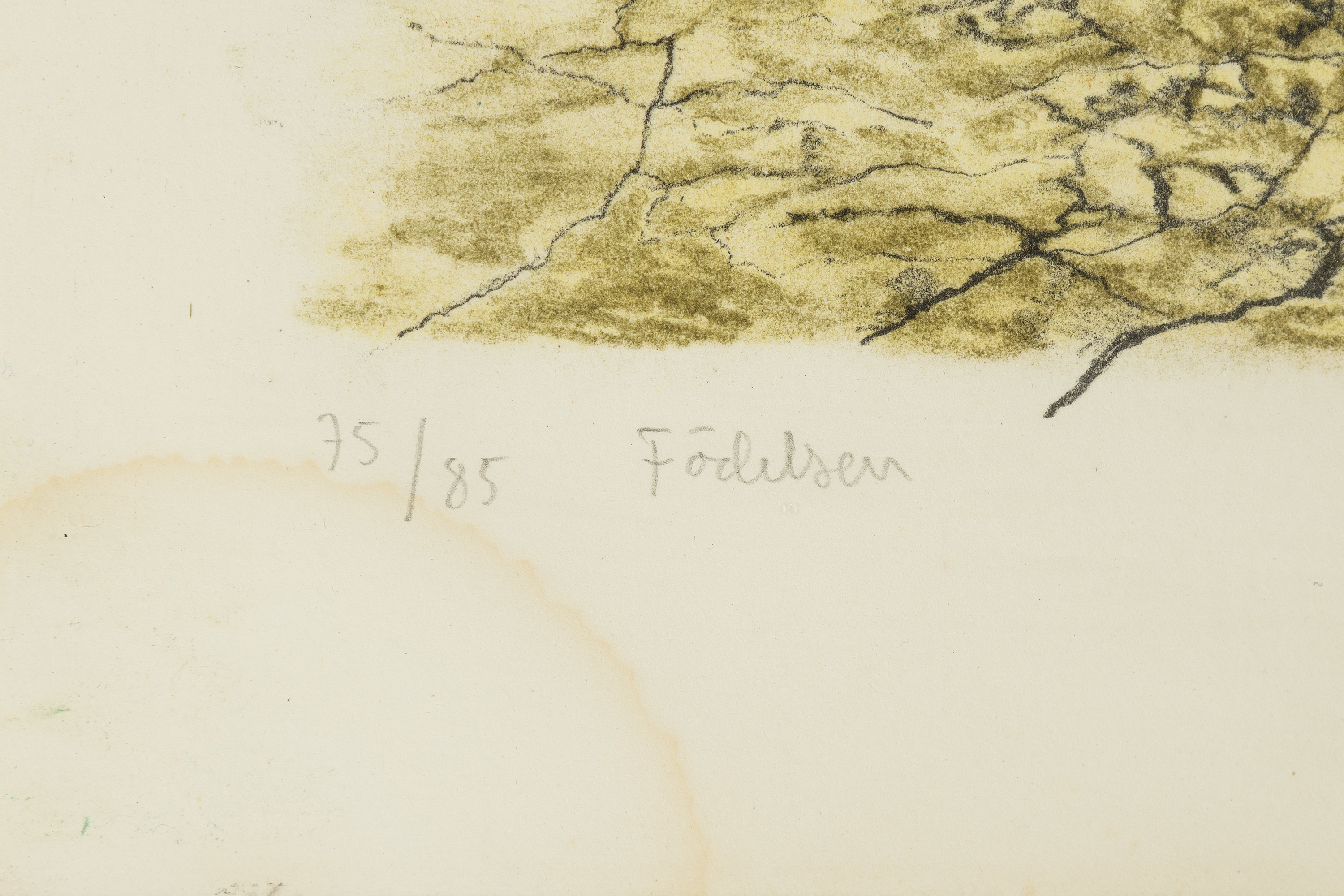 Peter TIllberg, färglitografi, 1976, signerad med dedikation 75/85 ...