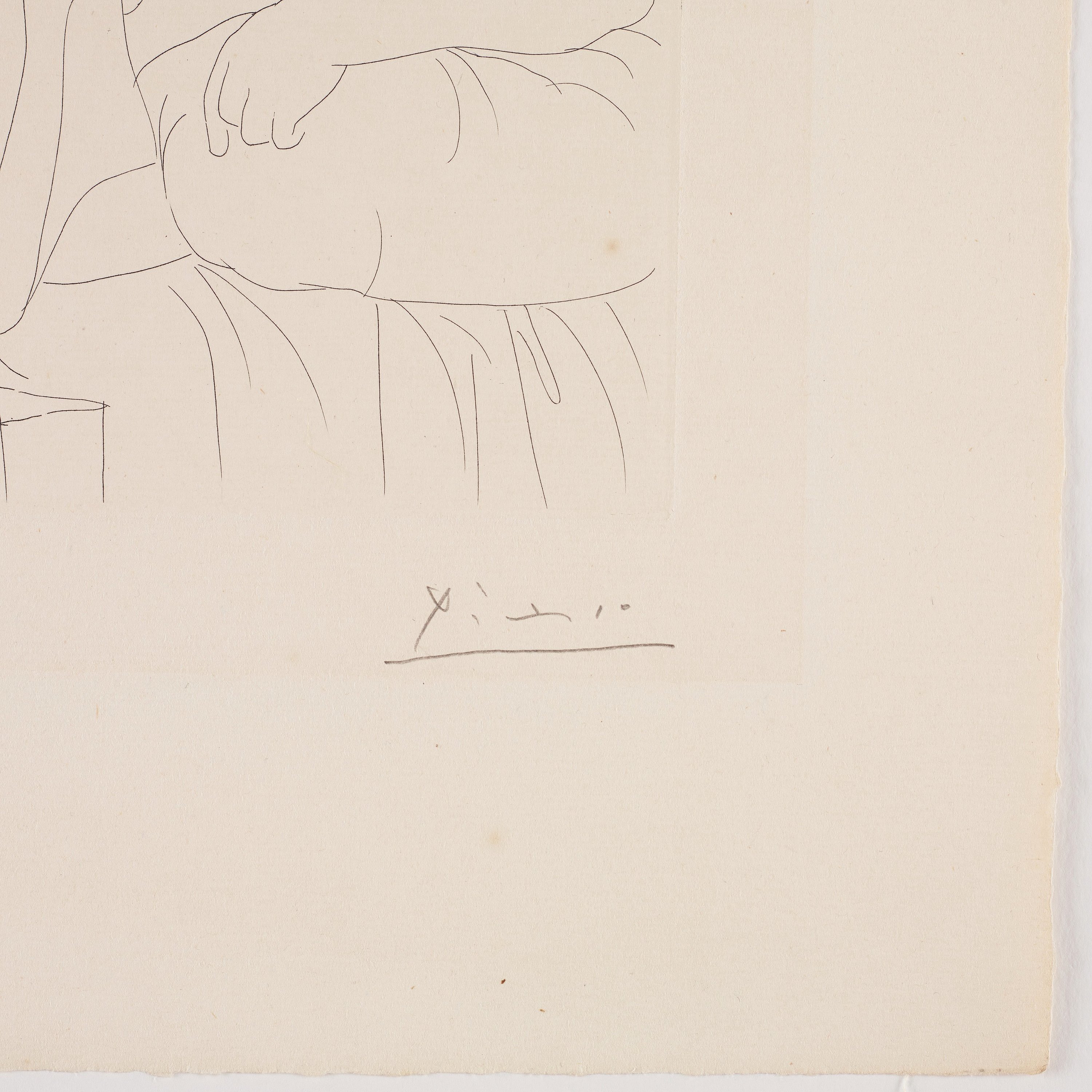 Pablo Picasso, "Le repos du sculpteur devant un nu à la draperie", from ...