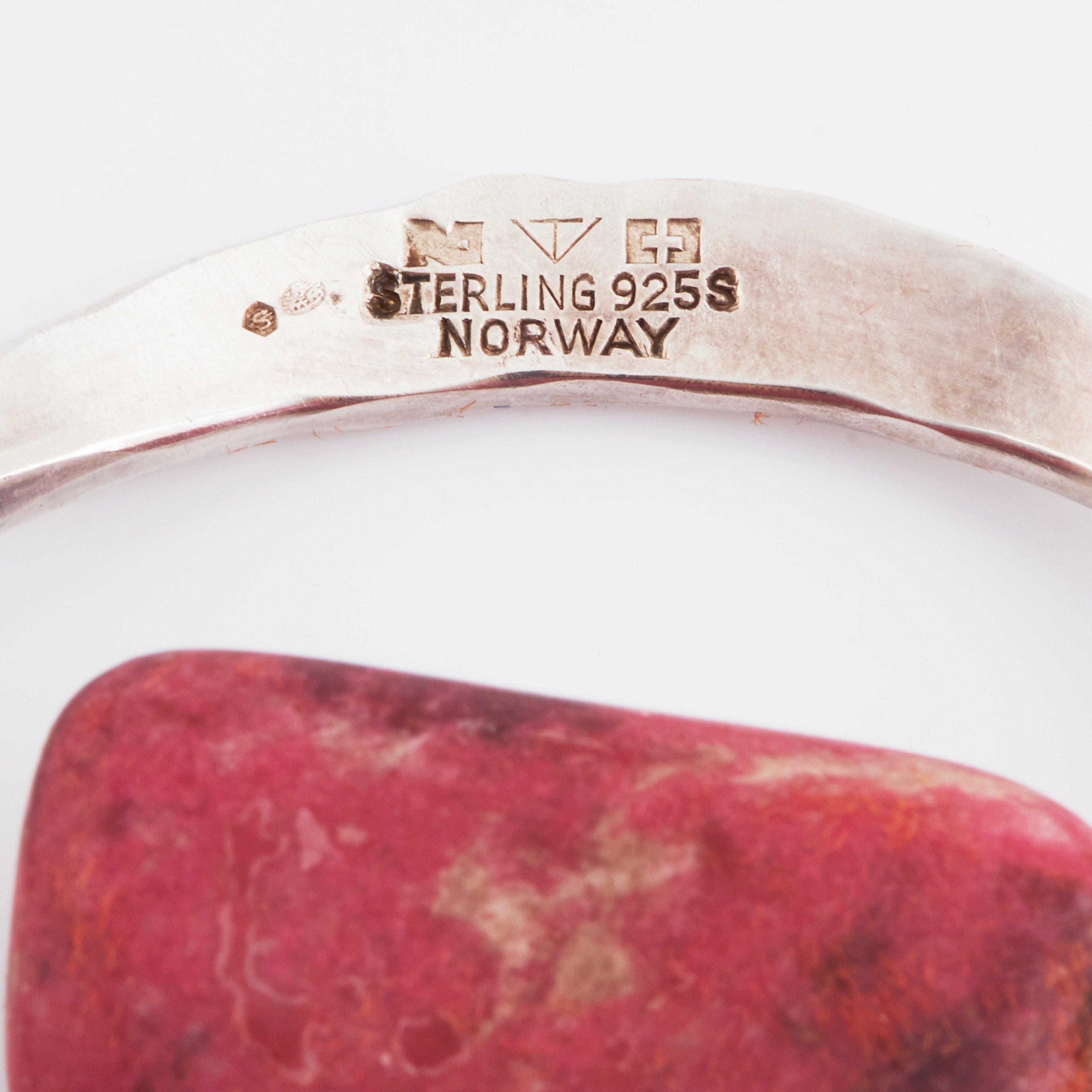 Tone Vigeland, a sterling silver and thulite necklace, Norway 1960s ...