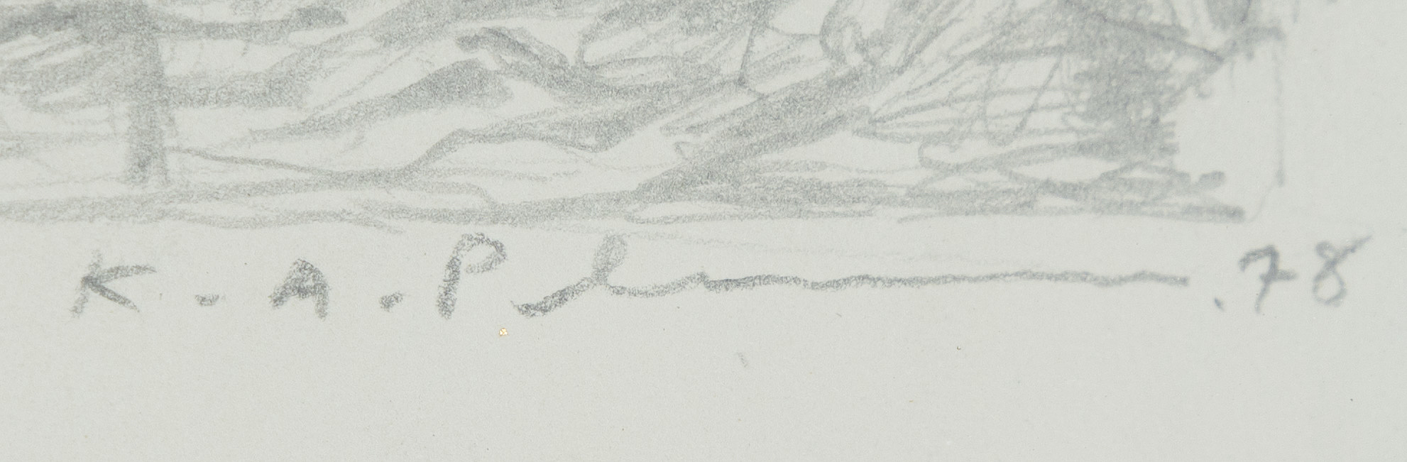 Karl Axel Pehrson, pencil drawing, signed and dated -78. - Bukowskis