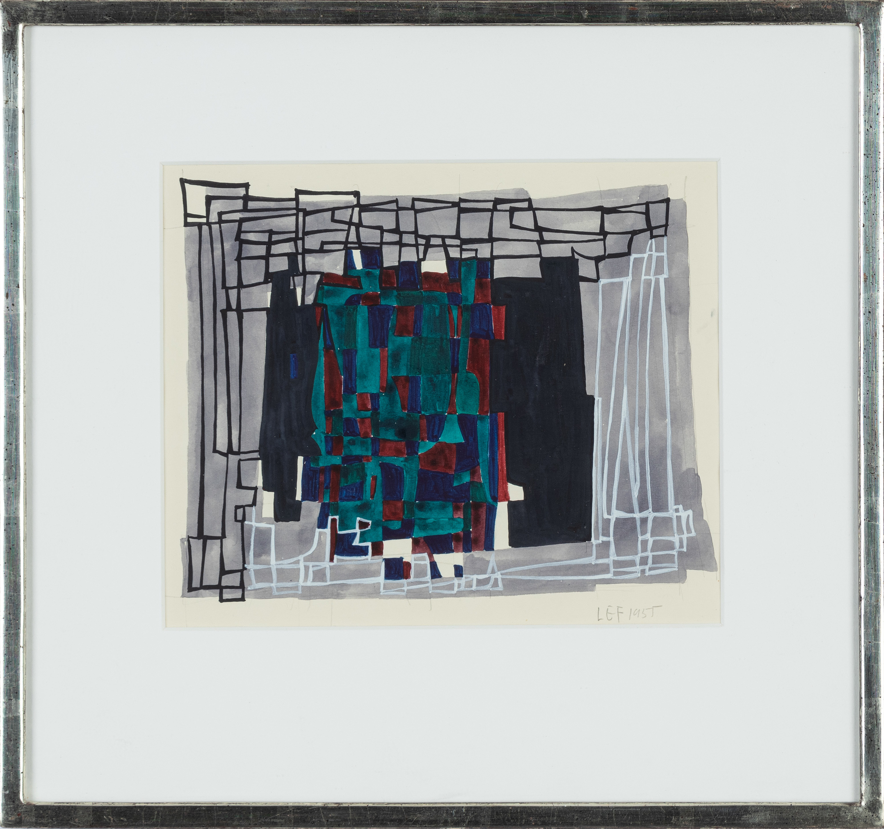 Lars-Erik Falk, akvarell, signerad och daterad 1955. - Bukowskis