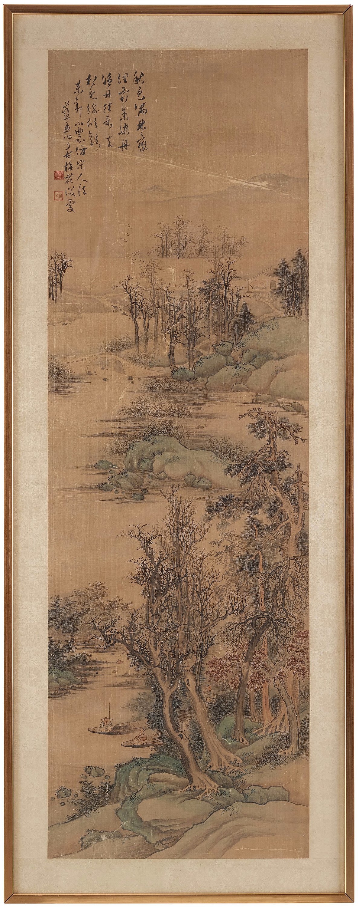 A Chinese scroll painting after Lan Meng (1644-1722), Qing dynasty ...