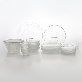 Tapio Wirkkala, Servis, glas, 47 delar, "Solaris", Iittala. - Bukowskis