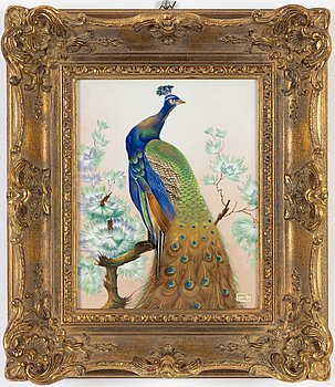 A paintel porcelain plaque from Heinrich Selb Bavaria, Germany, later ...