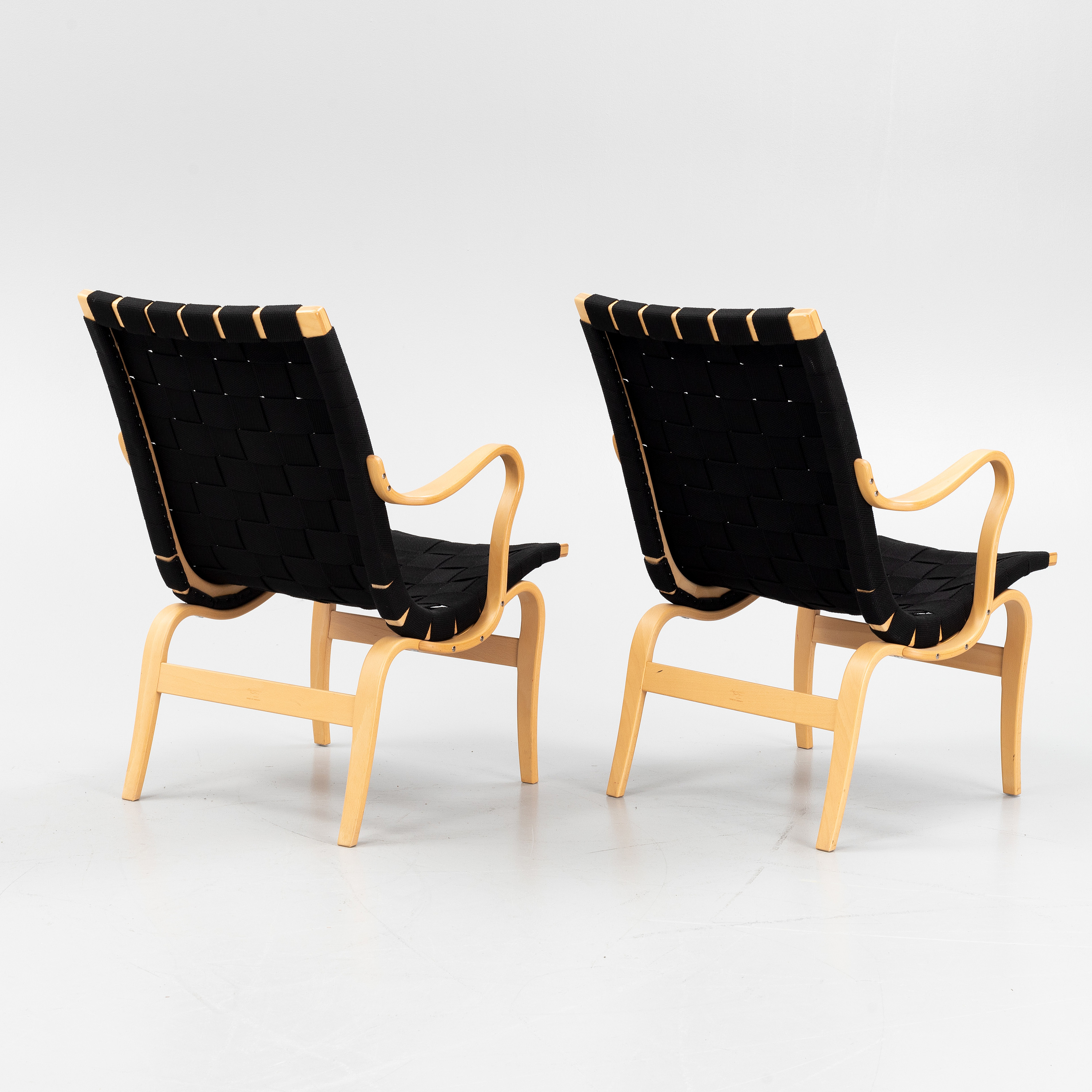 Bruno Mathsson, fåtöljer, ett par, "Eva", Bruno Mathsson International ...