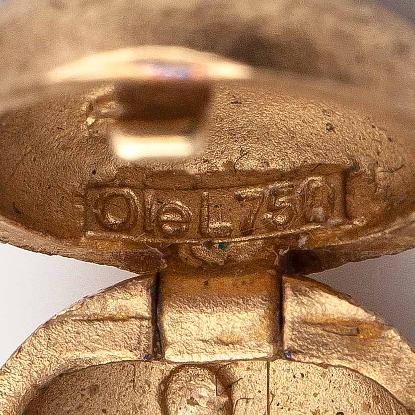 Ole Lynggaard, Two pearls colliers with one lock, 18K gold, limestone ...