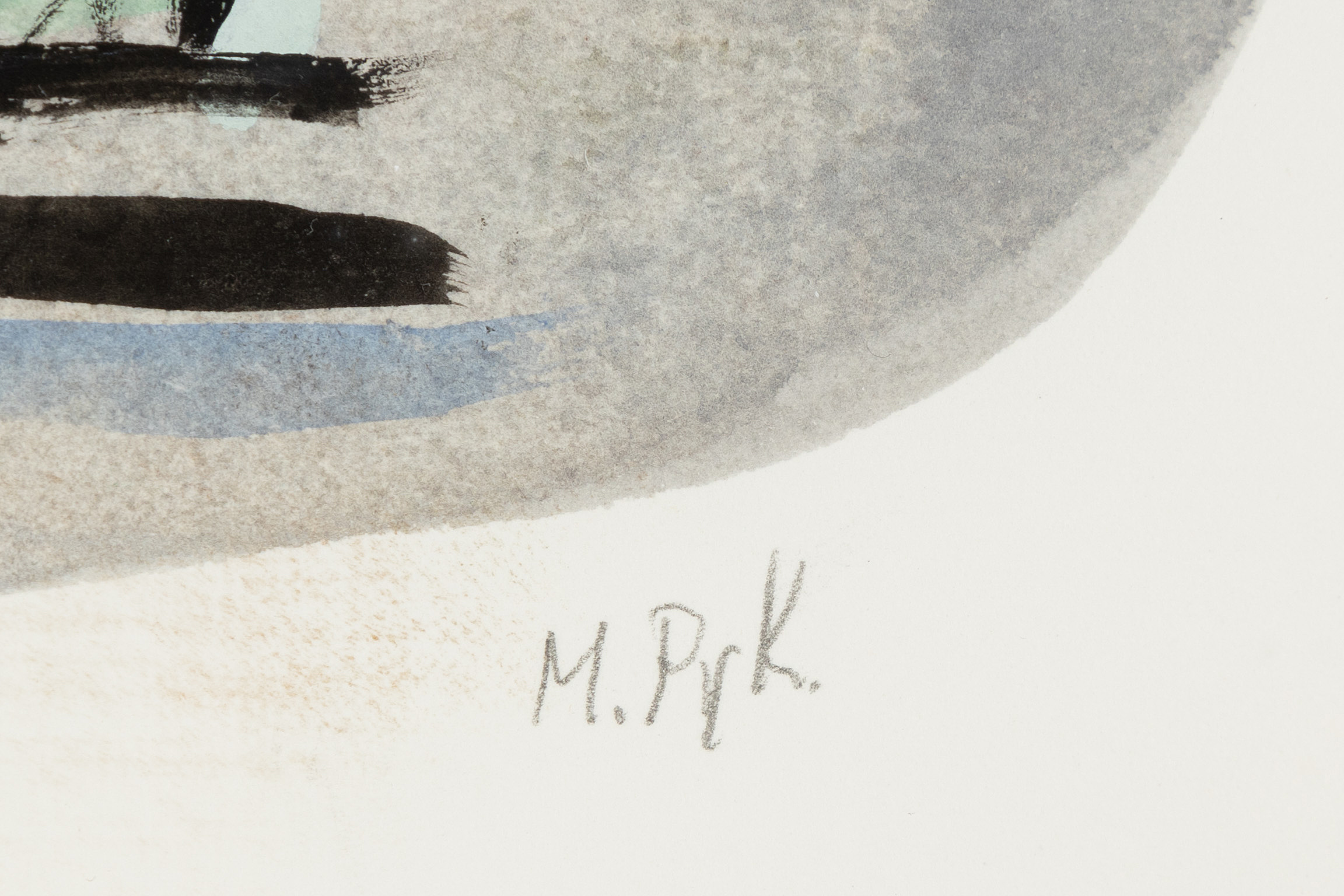 Madeleine Pyk, gouache, signerad och daterad Nice 1990. - Bukowskis