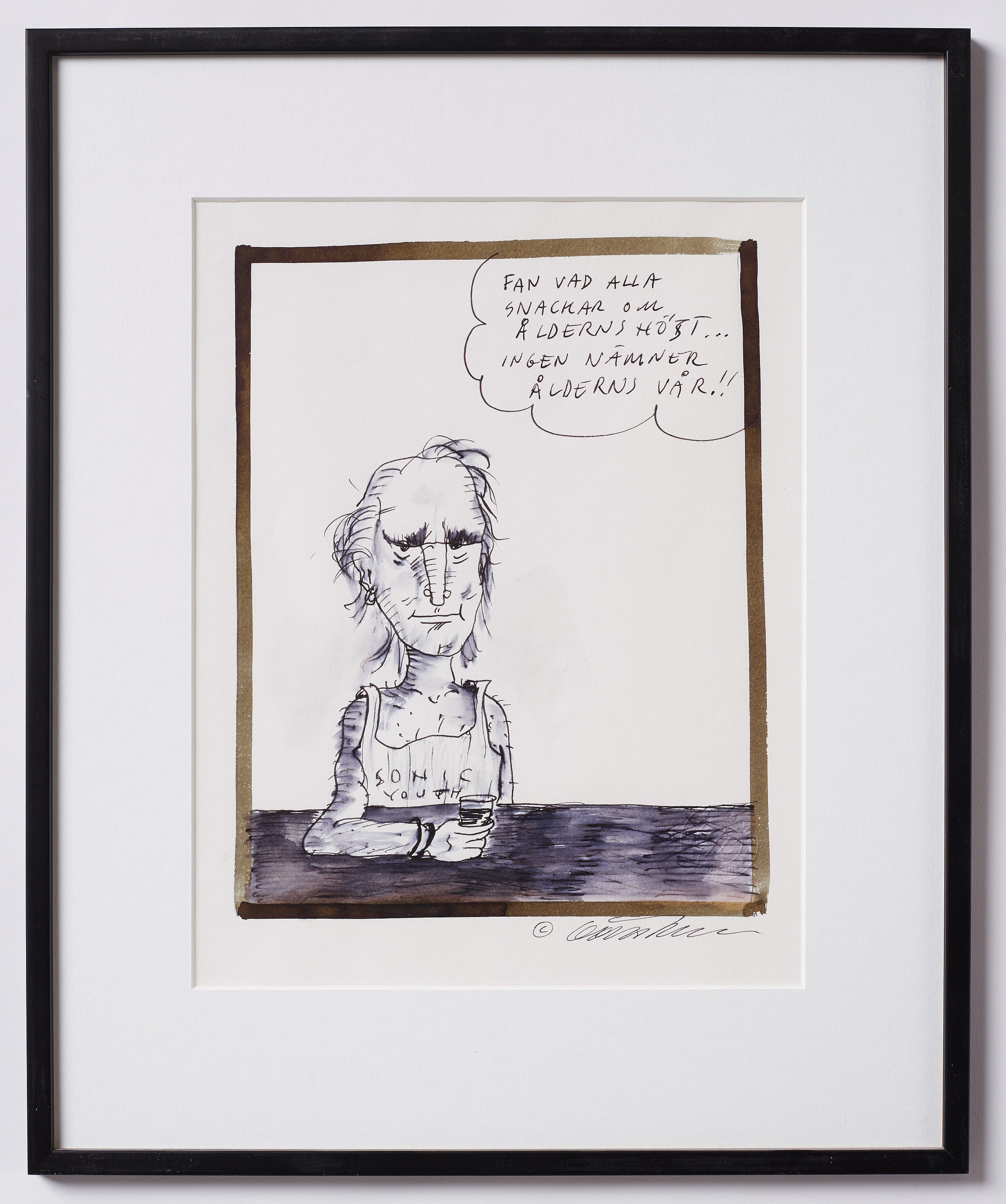 Göran Larsson, 6 cartoons. - Bukowskis