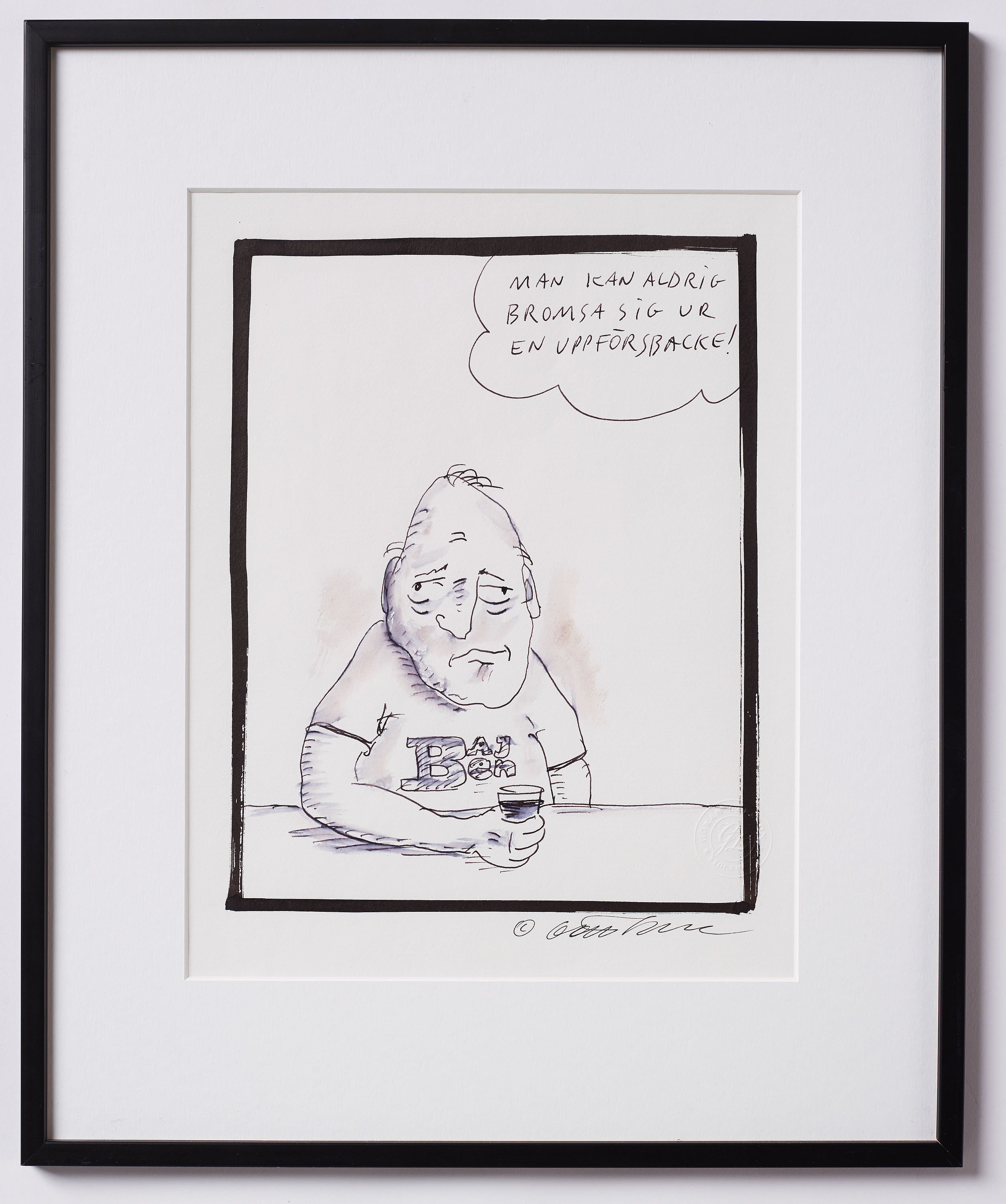 Göran Larsson, 6 cartoons. - Bukowskis