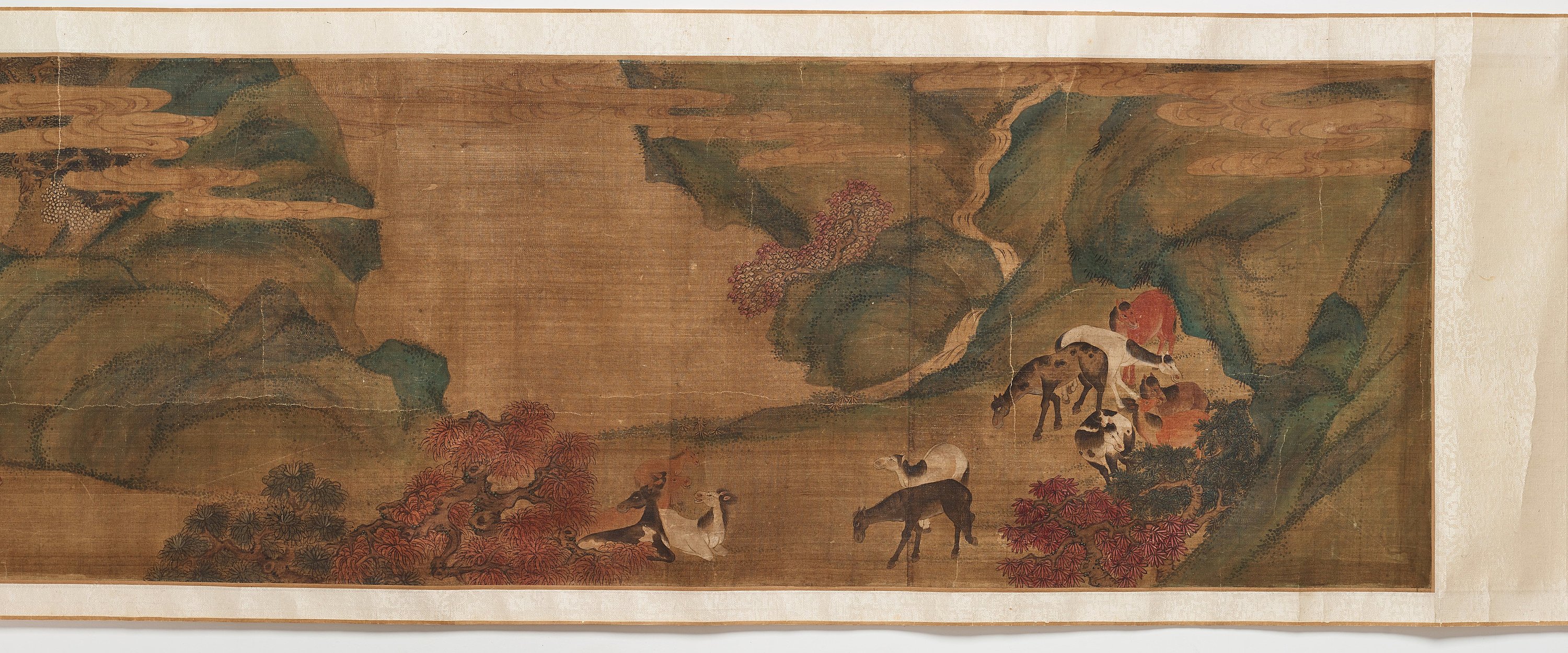 A long scroll painting after Zhao Yong (Zhao Zhongmu 1289-1369), ink ...