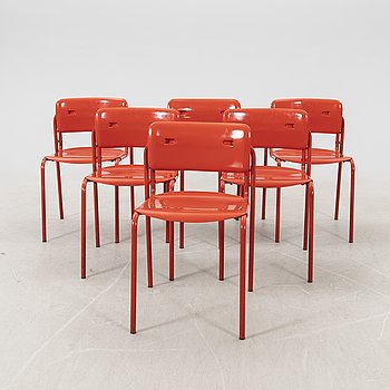 Six 'Folke' chairs by Niels Gammelgaard/ Box 25 Arkitekter IKEA 1970's ...