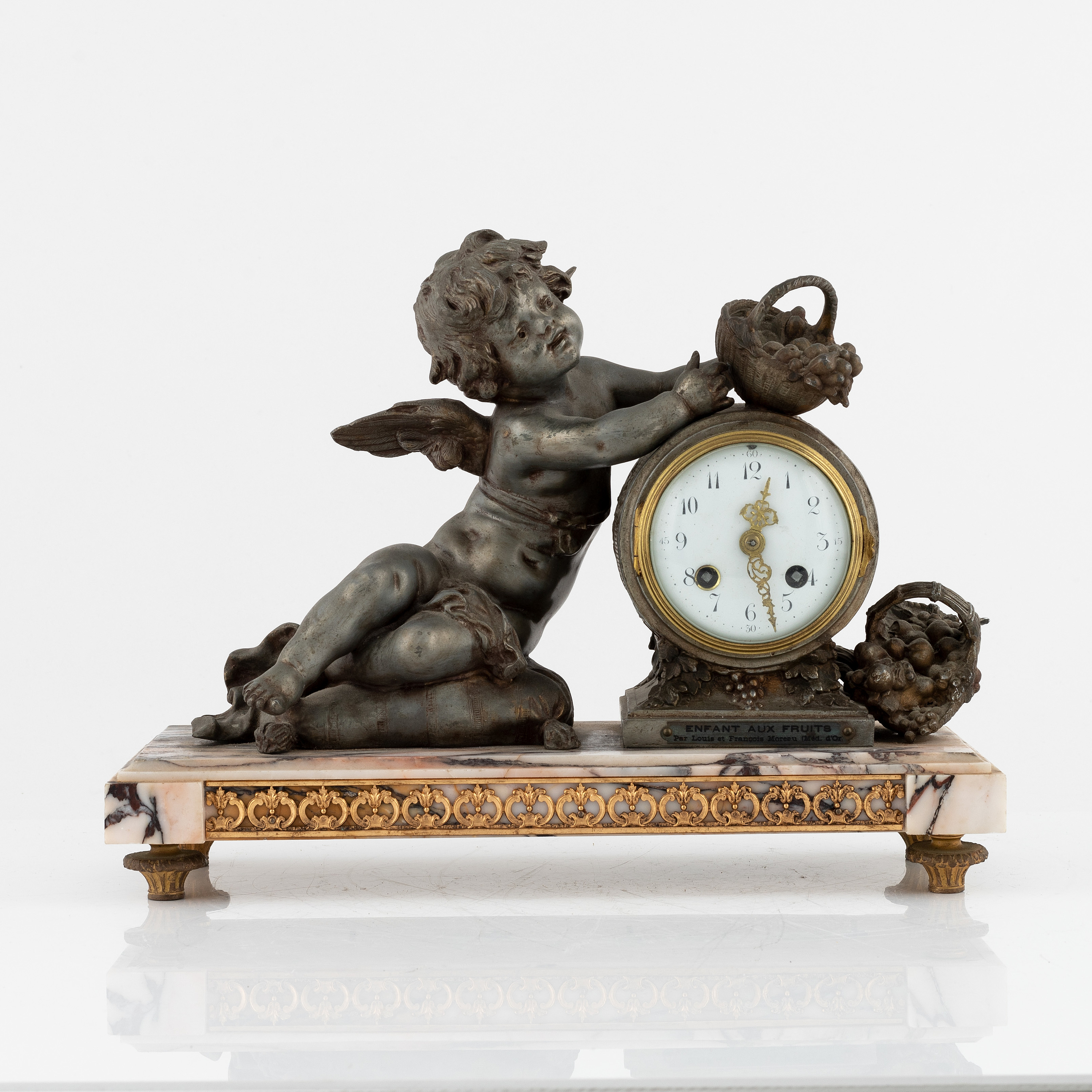 A mantle clock, Louis and Francois Moreau, France, early 20th Century ...