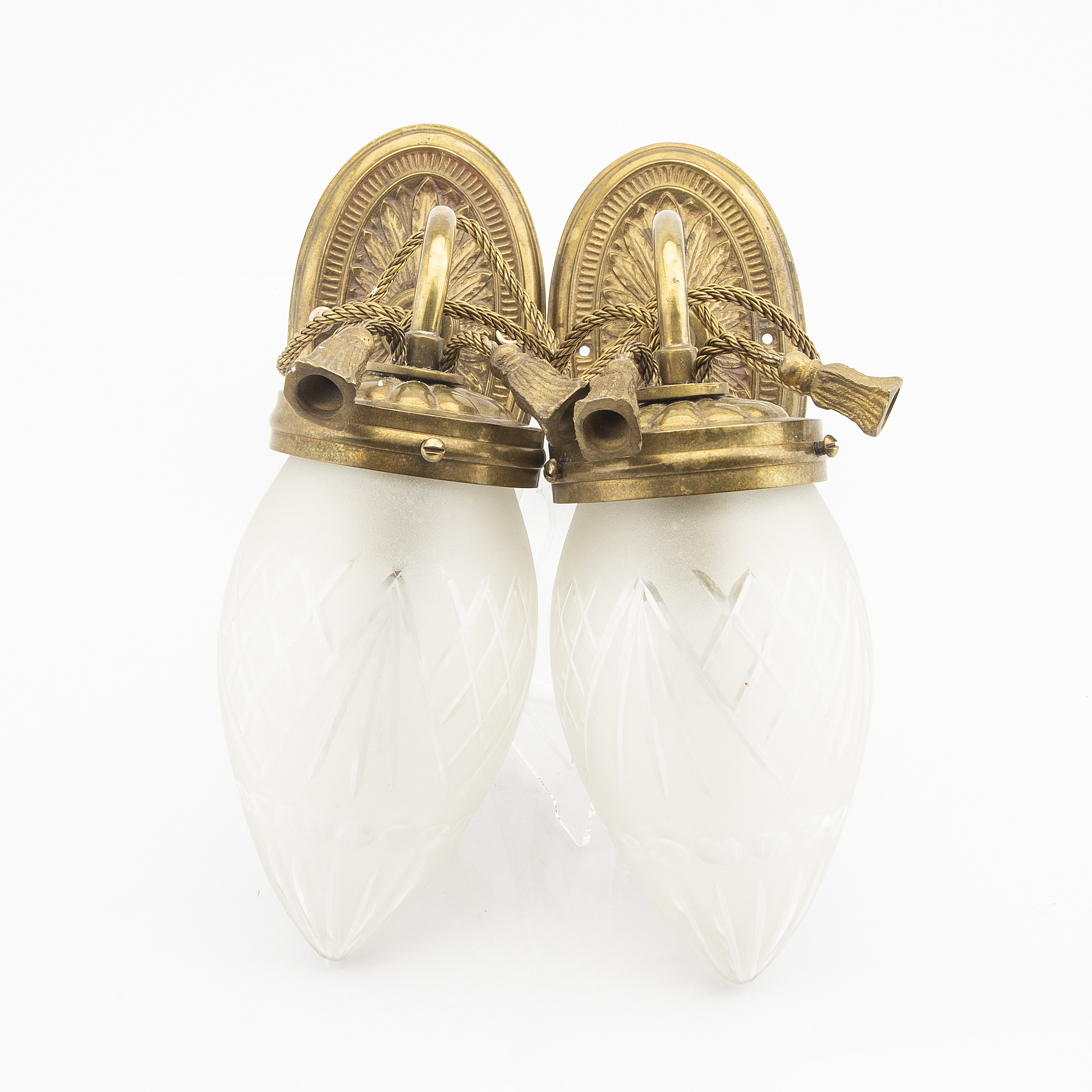 Vägglampetter, 1 par 1900-talets första hälft. - Bukowskis