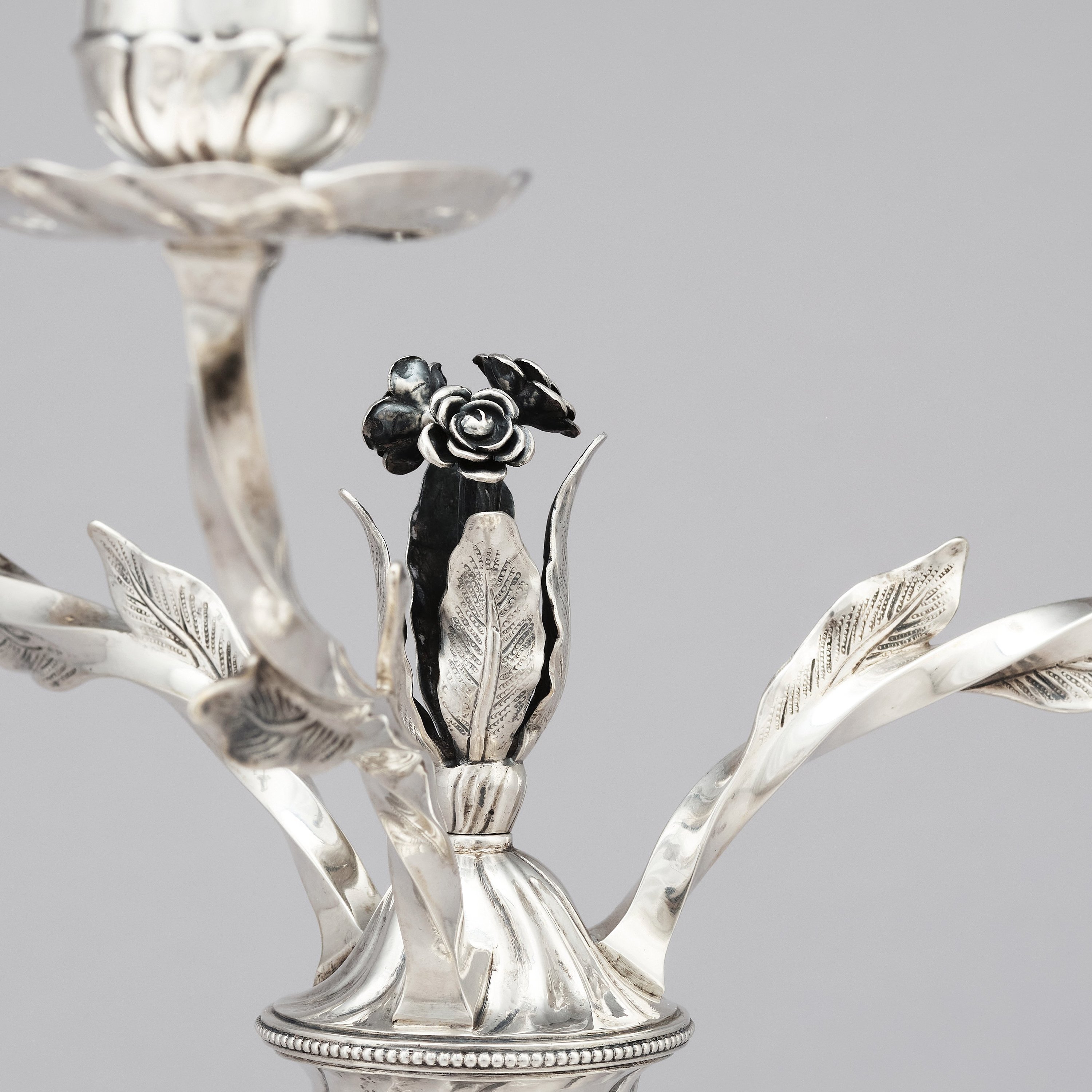 Atelier Borgila, a pair of three-light silver candelabra, Stockholm ...