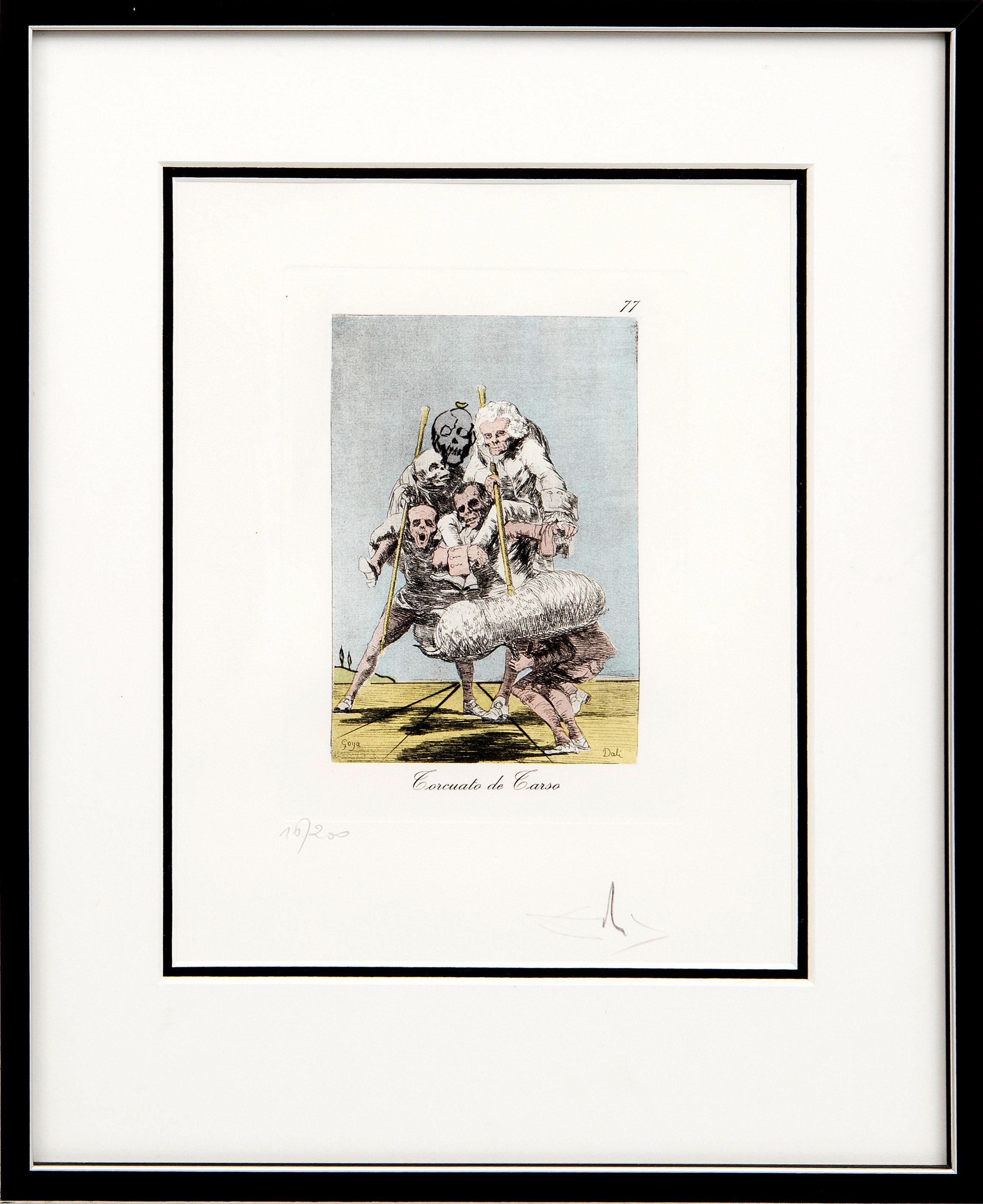 Salvador Dali, etching and light print, signed and numbered 16/200 ...