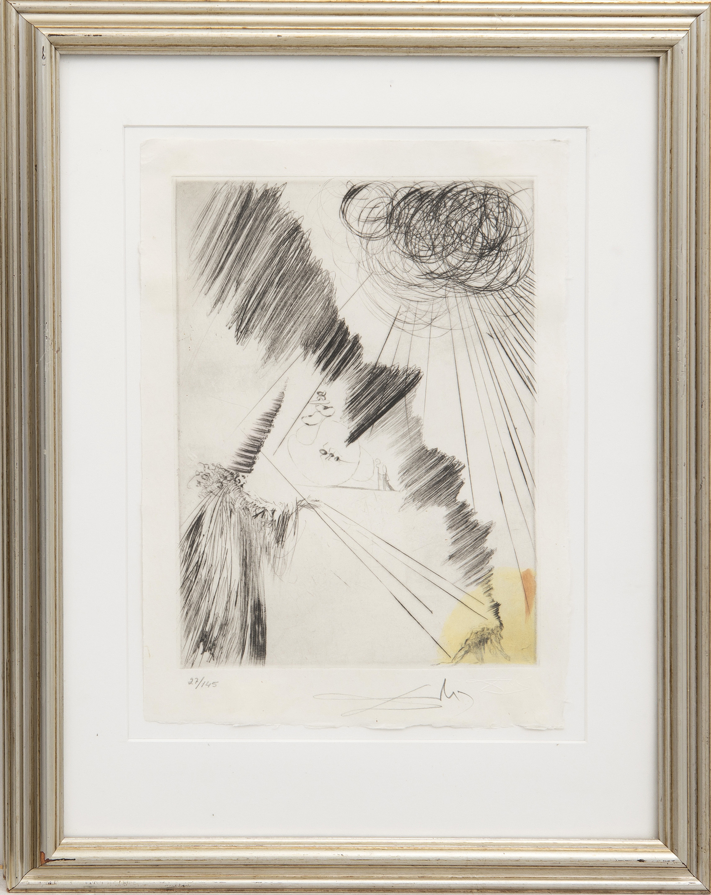 Salvador Dalí, drypoint etching with roulette signed and numbered 27/ ...