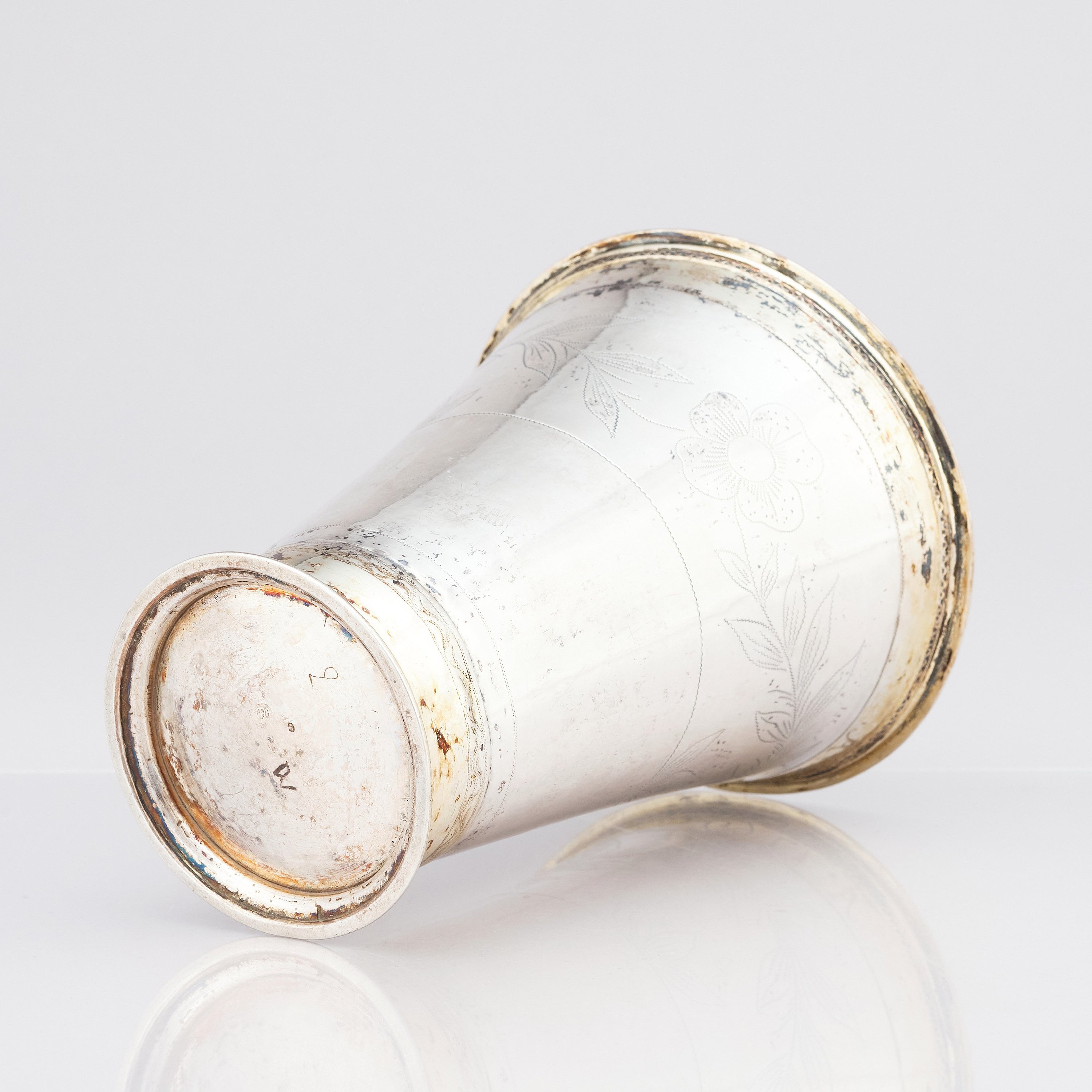 Conrad Gadd (sannolikt), bägare, delvis förgyllt silver, Kristianstad ...