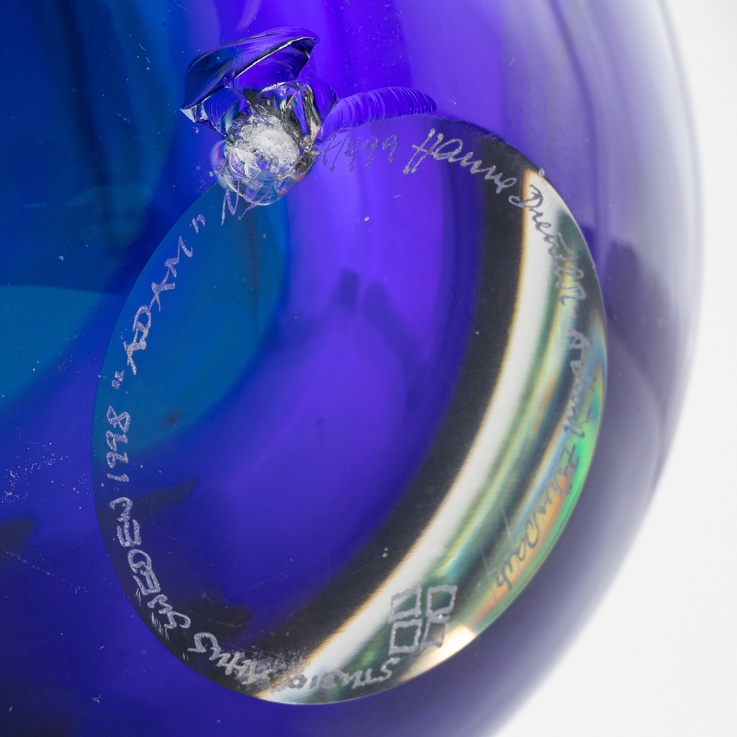 Hanne Dreutler & Arthur Zirnsack, two signed glass sculptures ...