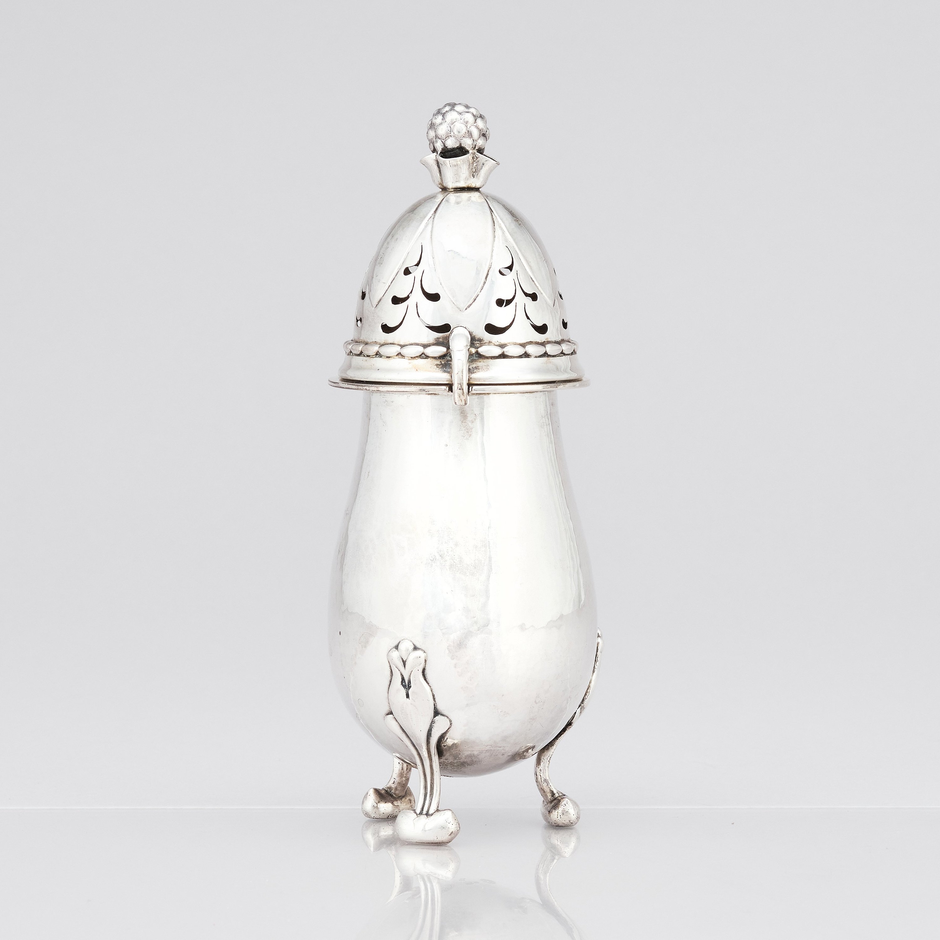 Georg Jensen, an 830/1000 silver sugar castor, Copenhagen, Denmark, ca ...
