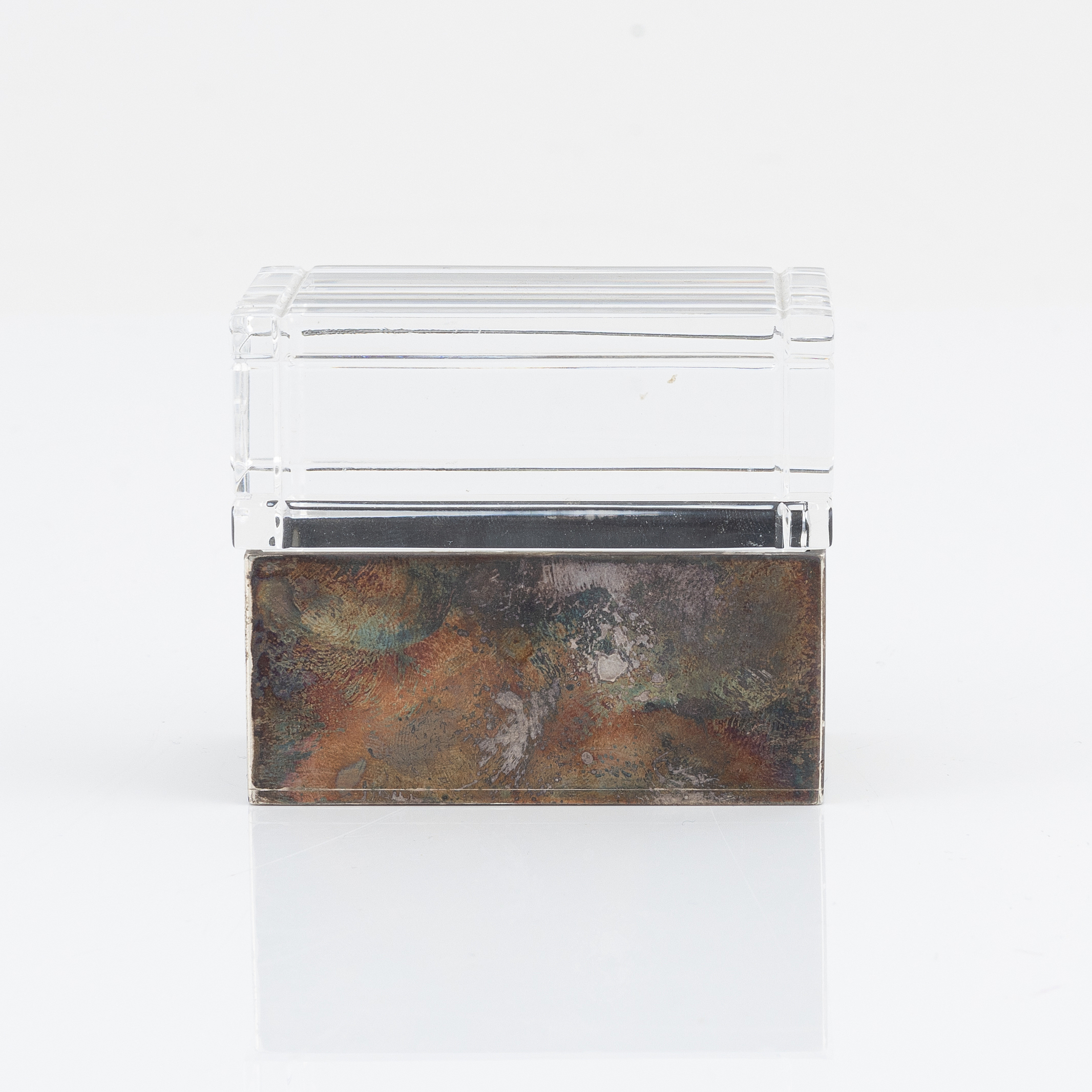 Gunnar Cyrén, dosa med lock, silver, Gävle, 1983. - Bukowskis
