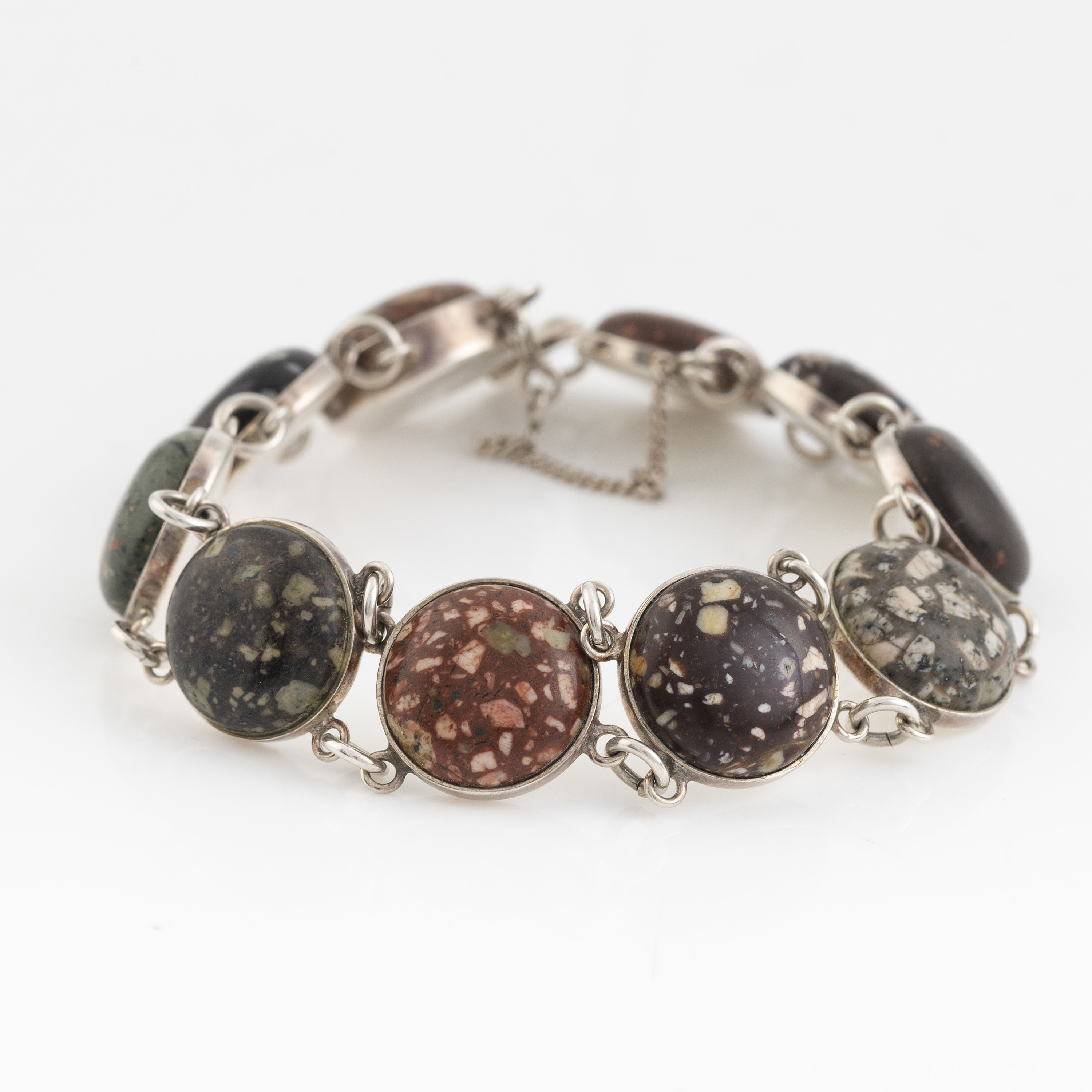 Armband, silver med porfyr. - Bukowskis