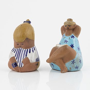Lisa Larson, two stoneware figurines, Gustavsberg. - Bukowskis