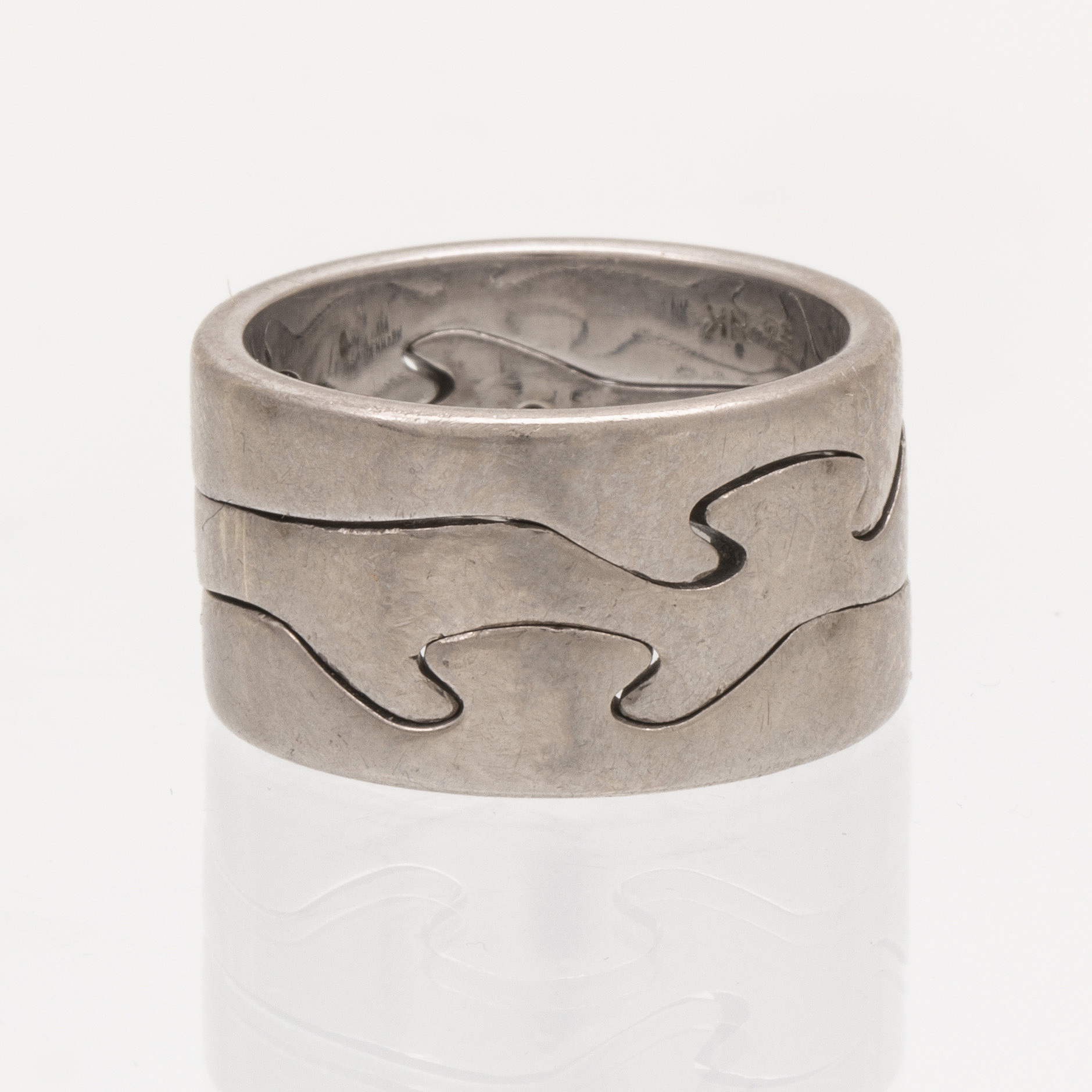 Georg Jensen, "Fusion" 3 st ringar 18K vitguld och briljantslipade ...
