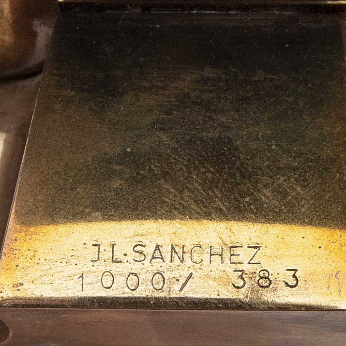 José Luis Sanchez, a signed and numbered 383/1000 brass scultpure ...