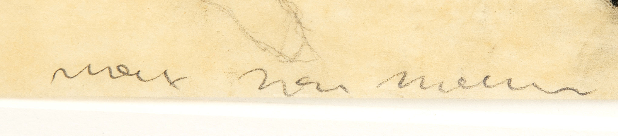 Max Neumann, mixed media signed and dated 82. - Bukowskis