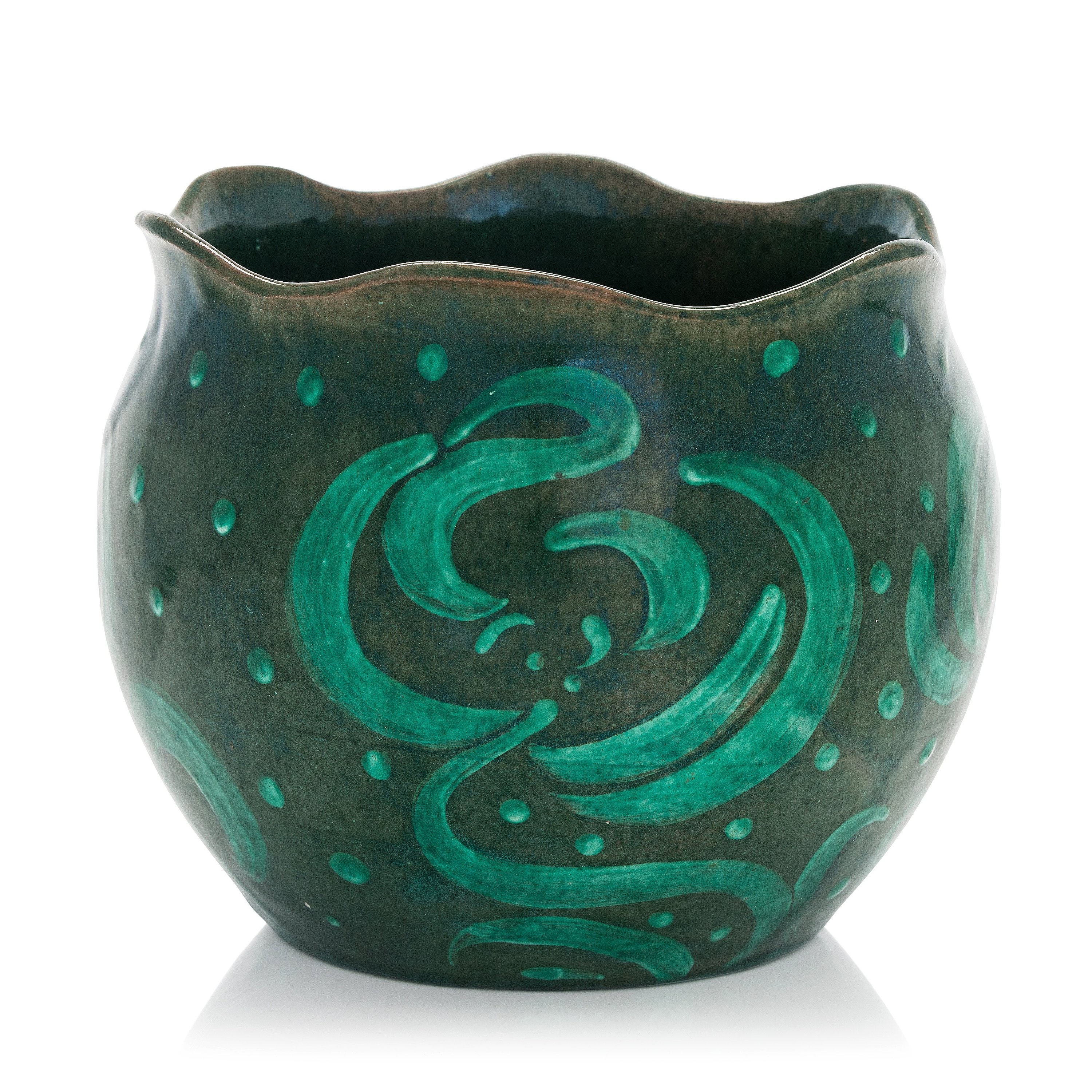 Alfred William Finch, A pot by Iris Finland 1901. - Bukowskis