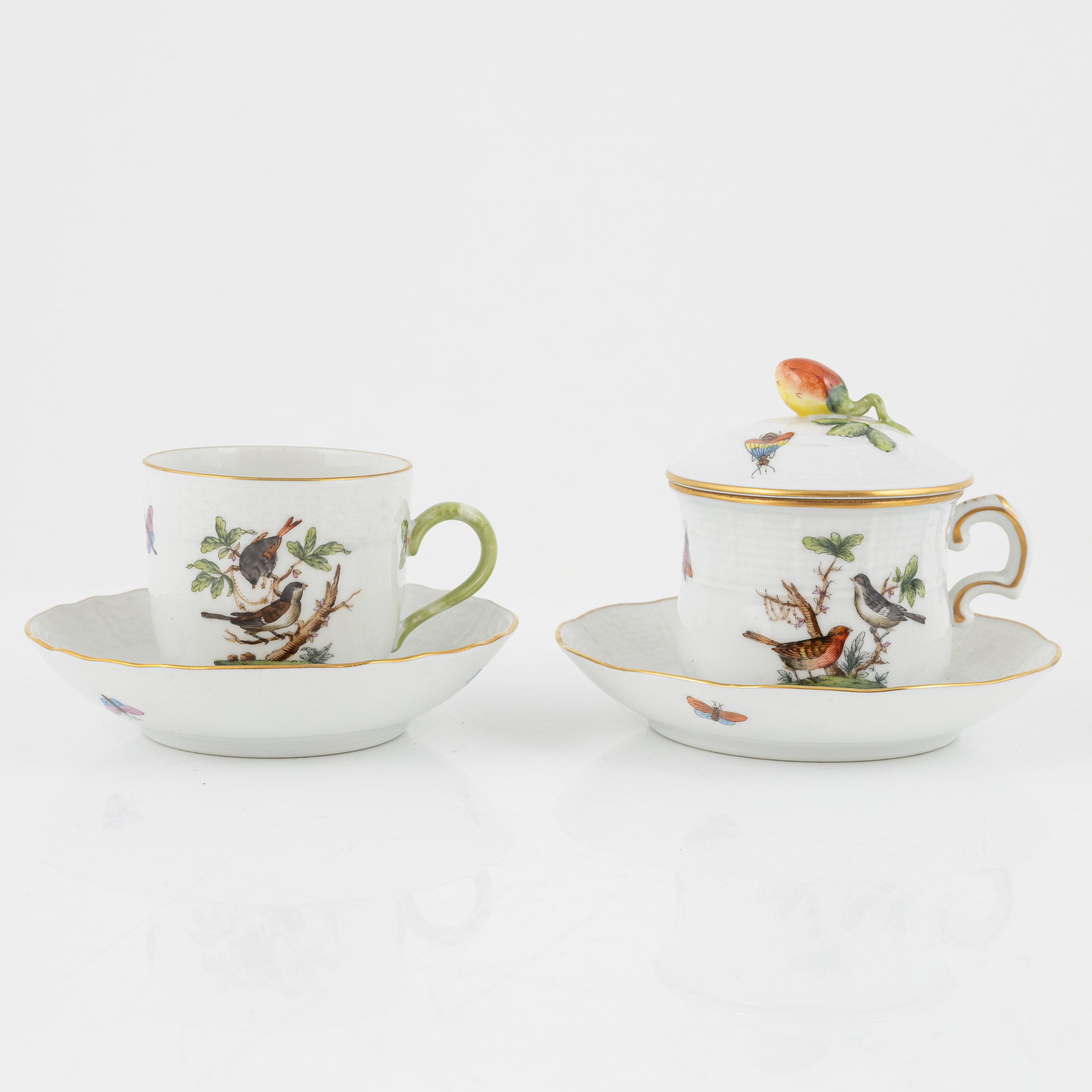 A Herend Porcelaine Service, 'Rothschild Birds/Couple of Birds' (24 ...