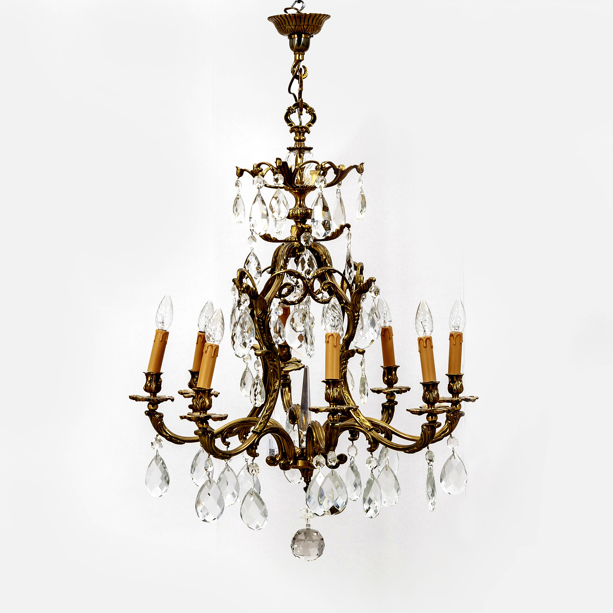 A 20th century Rococo style chandelier. - Bukowskis