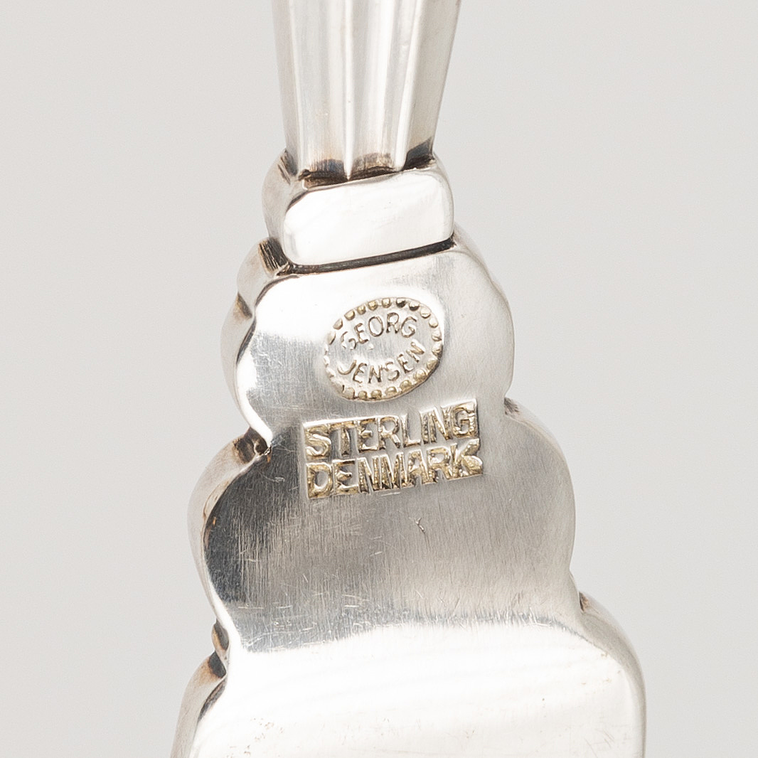 Johan Rohde, fiskbestick, 12 delar, silver, "Konge / Acorn", Georg ...