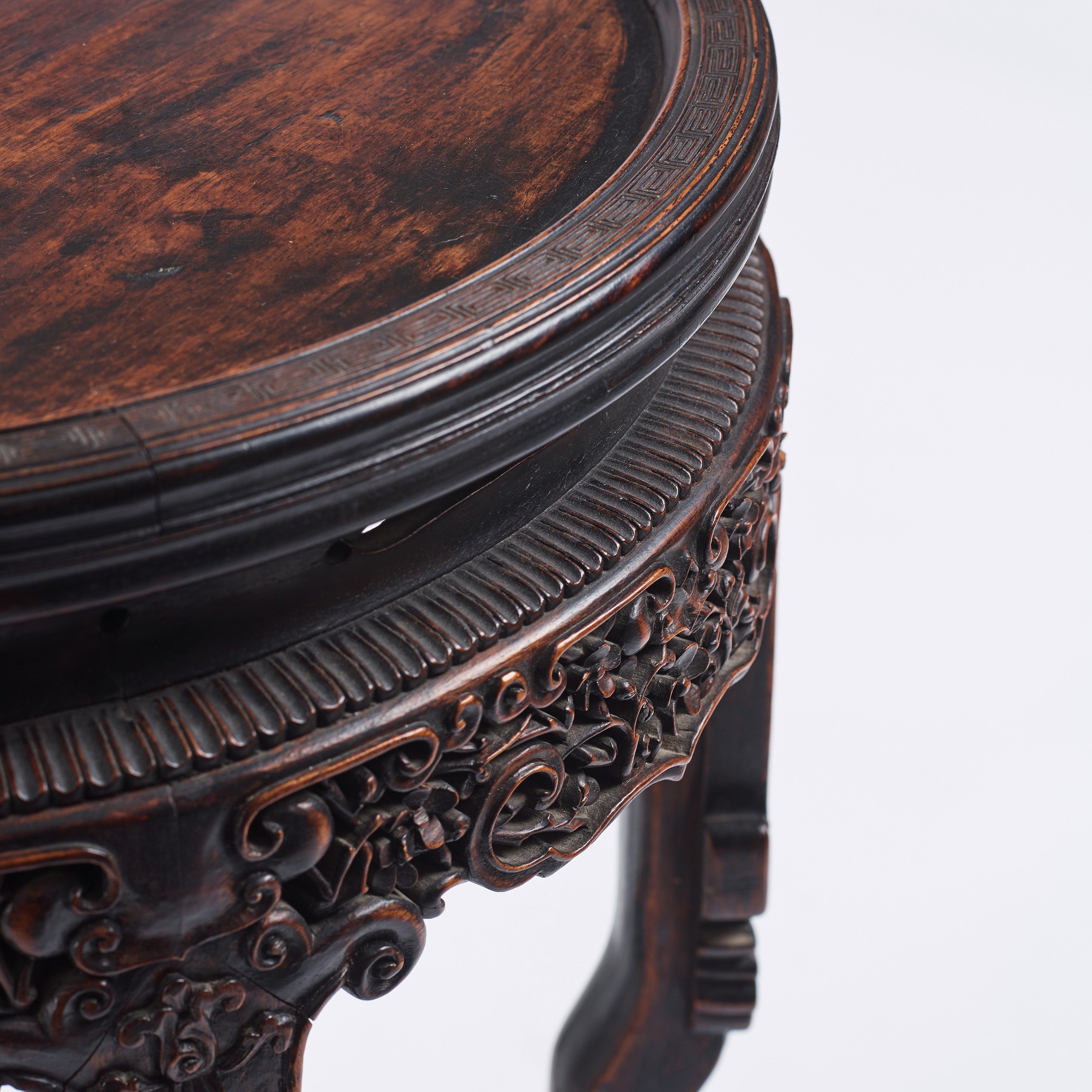 A pair of Chinese Hongmu side tables, Qing dynasty, 19th Century ...
