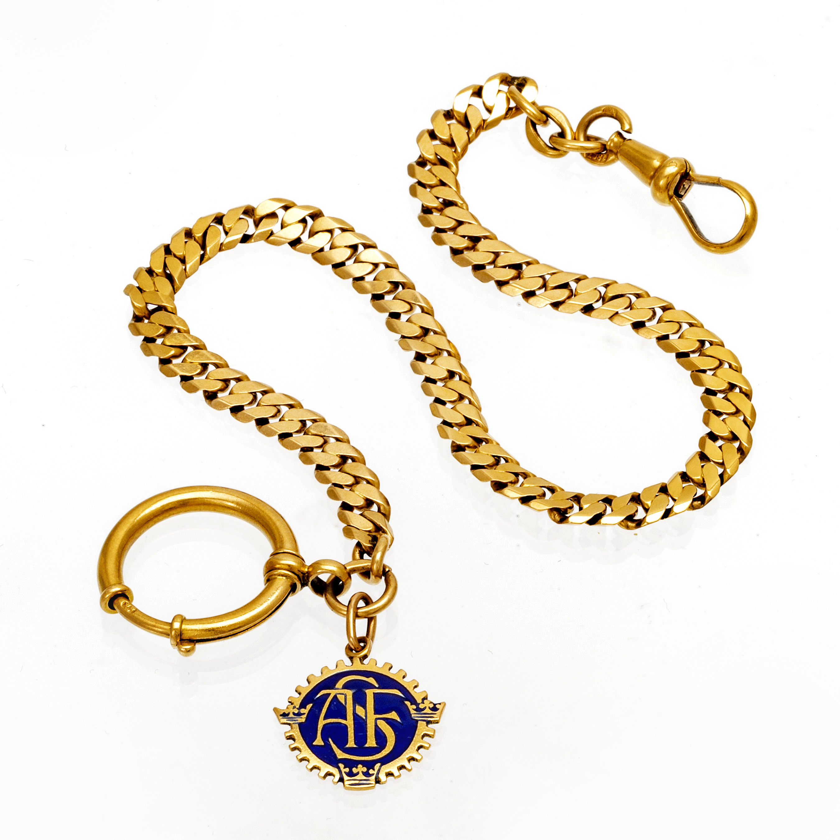An 18K gold watch chain. - Bukowskis