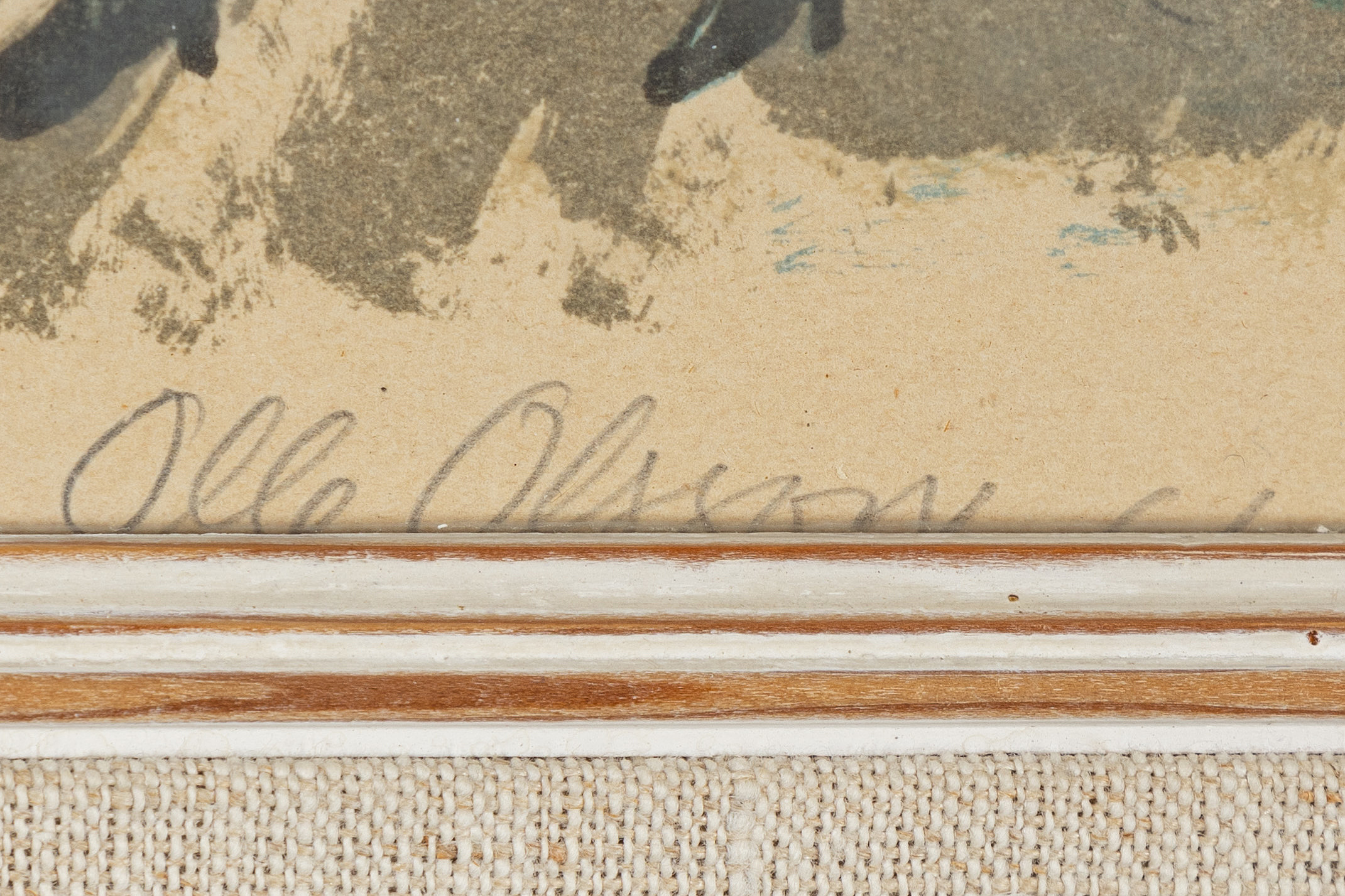 Olle Olsson-Hagalund, lithograph in colours, signed and dated. - Bukowskis