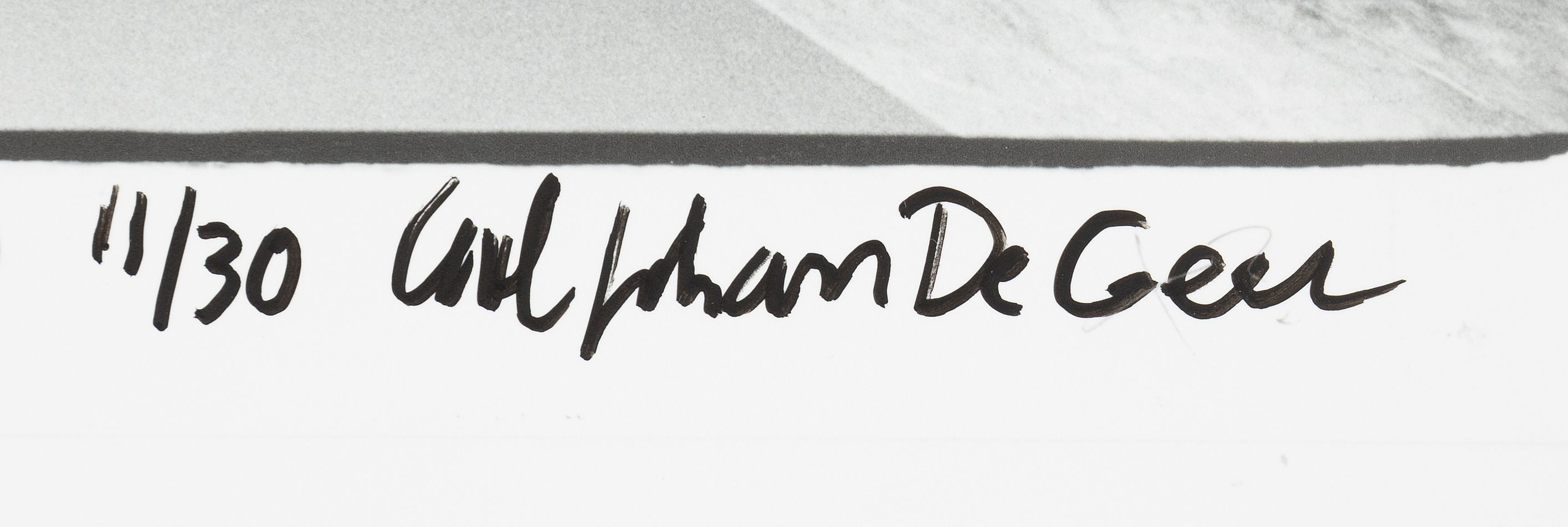 Carl Johan De Geer, photo, signed 11/30. - Bukowskis