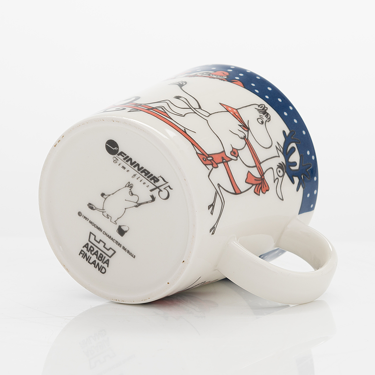 Muumimuki, posliinia, Finnair 75-vuotisjuhlamuki, Moomin Characters ...