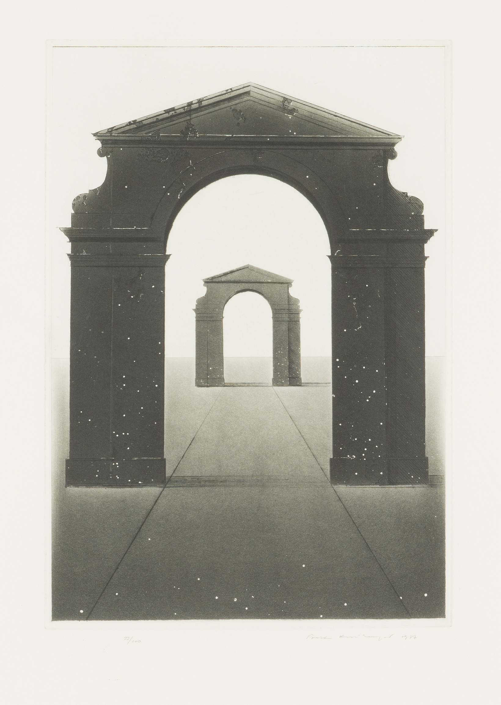 Pentti Lumikangas, drypoint, aquatint, signed and dated 1987, numbered ...